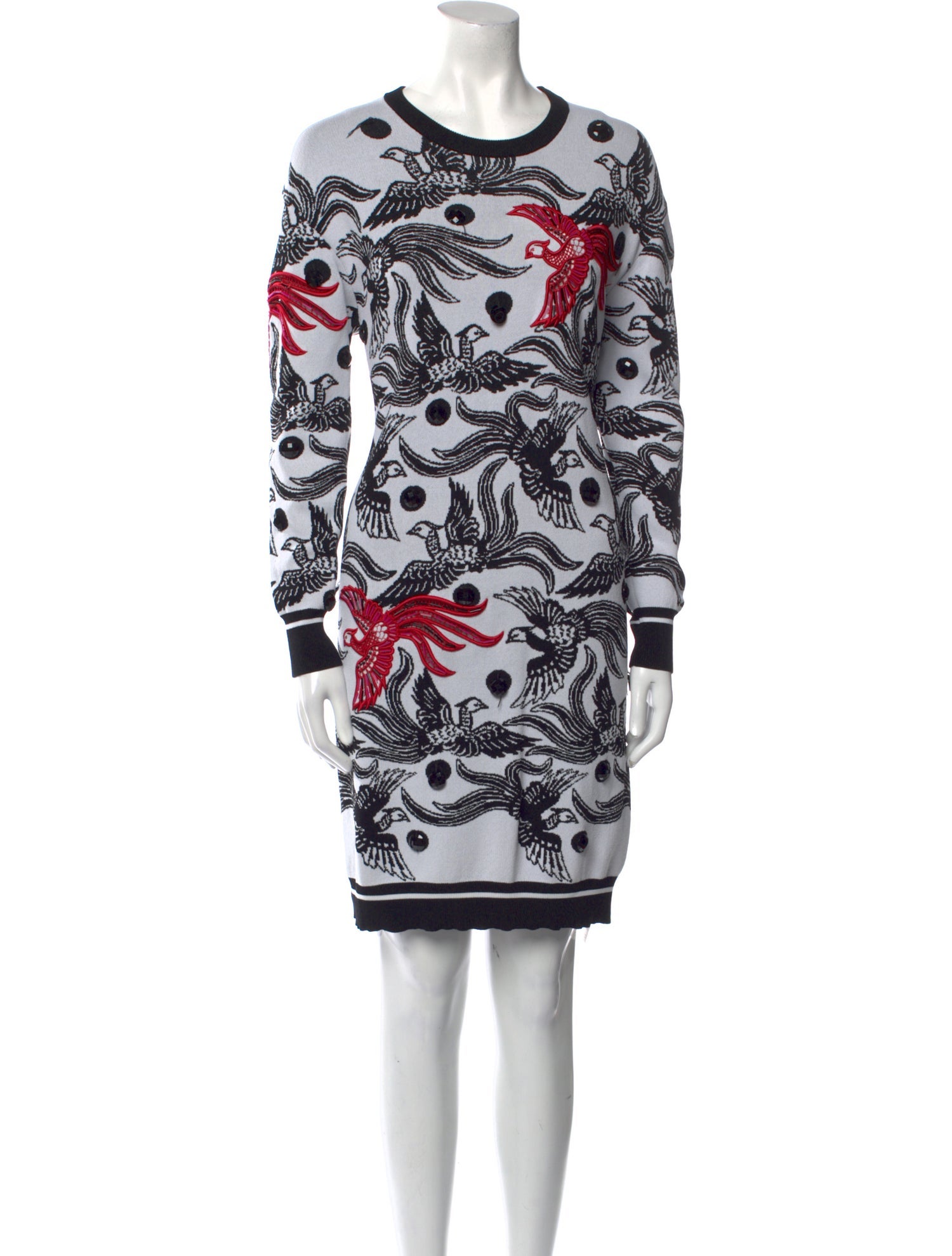 Kenzo Printed Knee-Length Dress - White Dresses, Clothing - KEN75526 ...