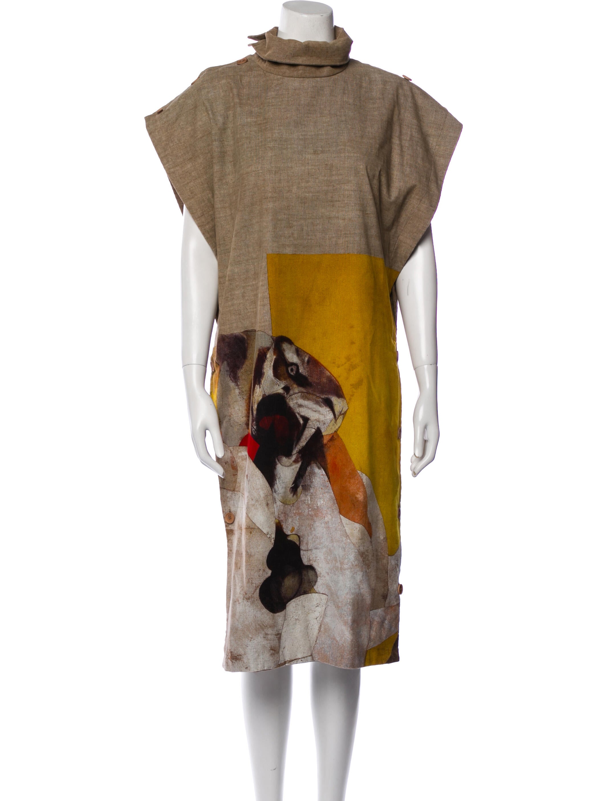 Kenzo Graphic Print Midi Length Dress - Neutrals Dresses, Clothing ...