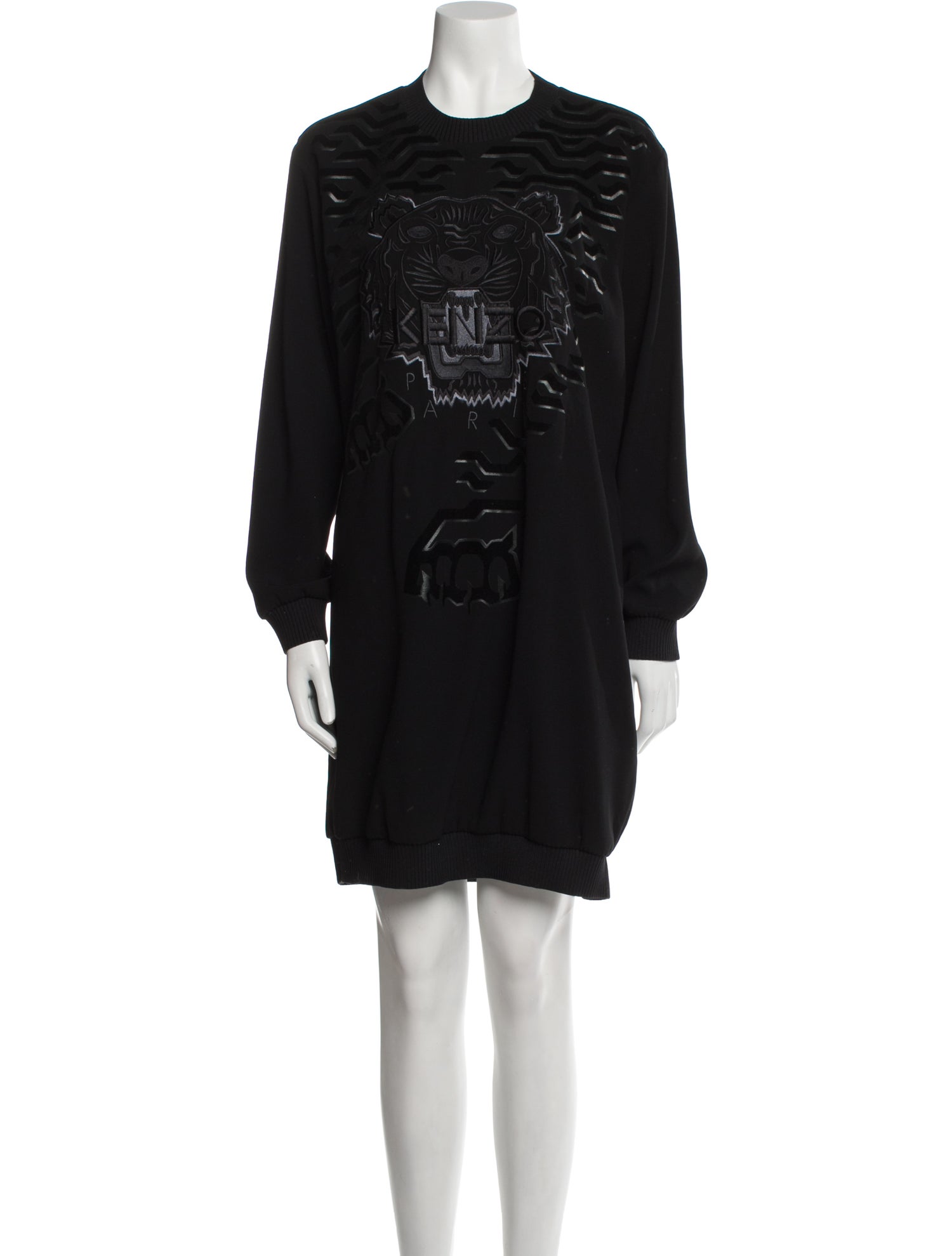 Kenzo Crew Neck Mini Dress - Blue Dresses, Clothing - KEN76624 | The ...