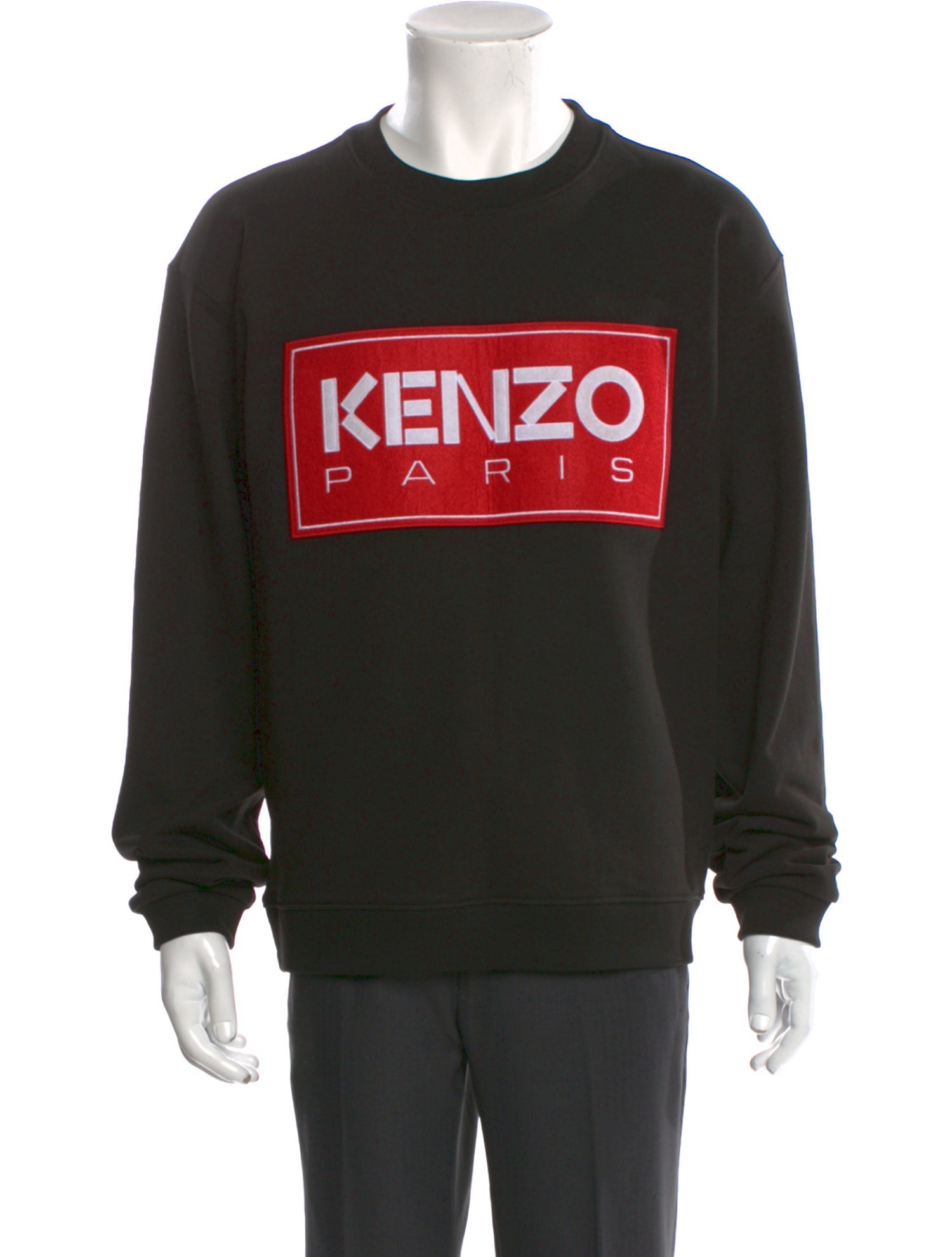 Kenzo Graphic Print Crew Neck Sweatshirt - Black Sweatshirts & Hoodies ...