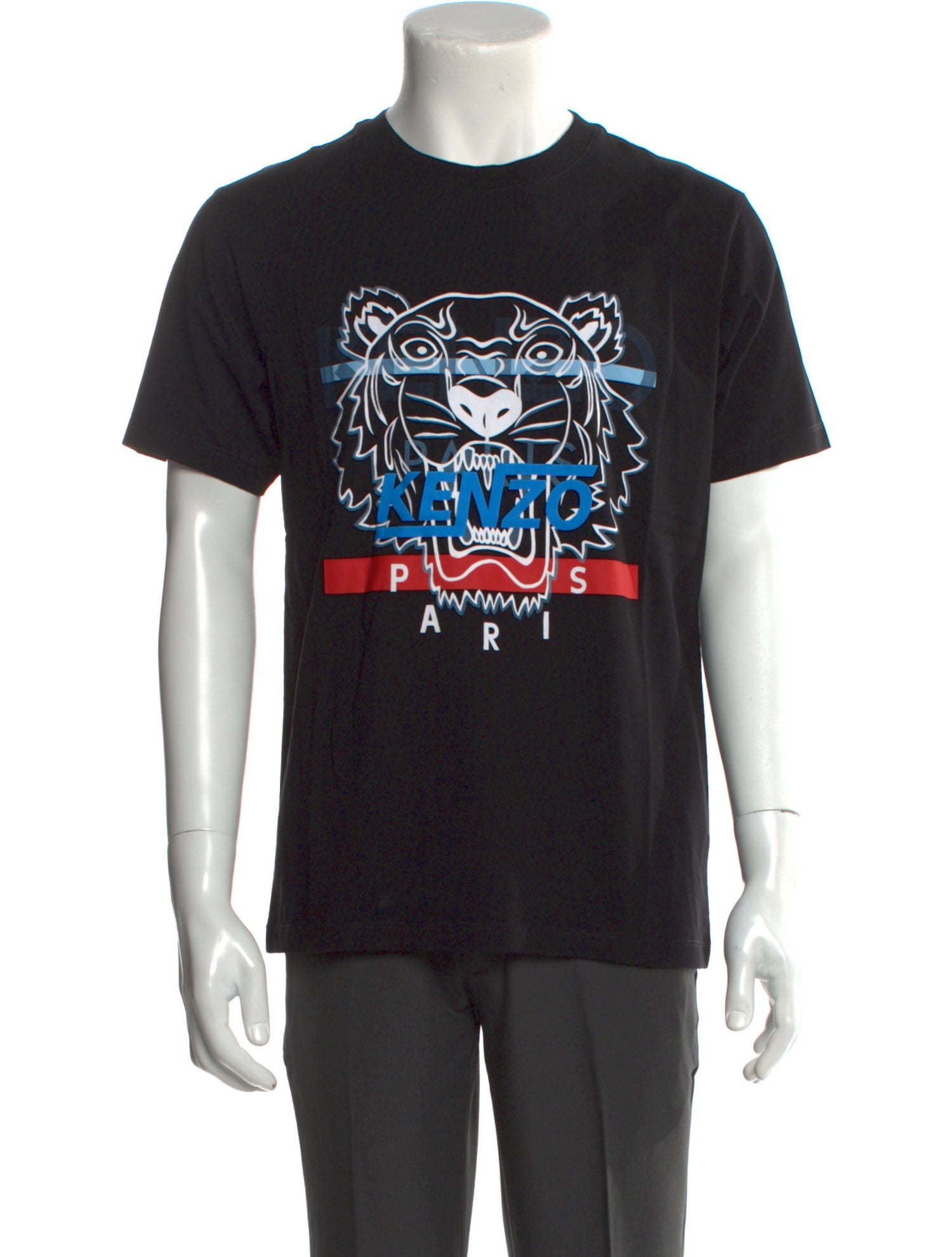 Kenzo Graphic Print Crew Neck T-Shirt w/ Tags - Black T-Shirts ...