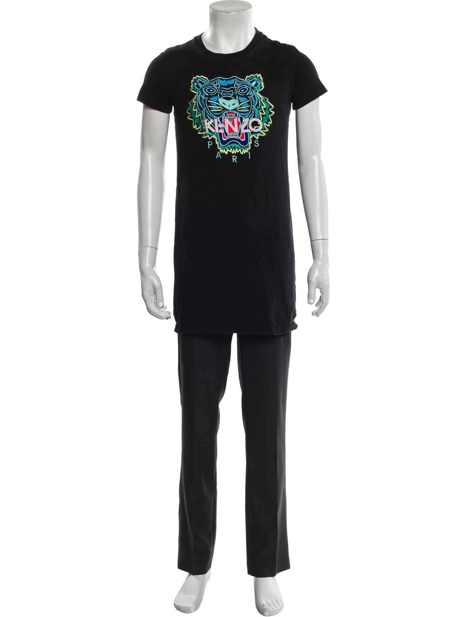 Kenzo Graphic Print Crew Neck T-Shirt - Black T-Shirts, Clothing ...