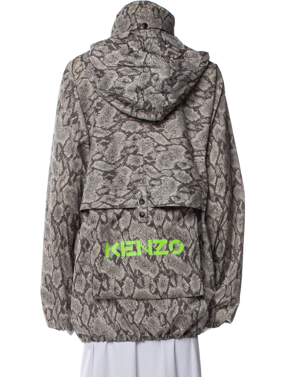 Kenzo Animal Print Faux Fur Jacket - Grey Jackets, Clothing - KEN80353 ...
