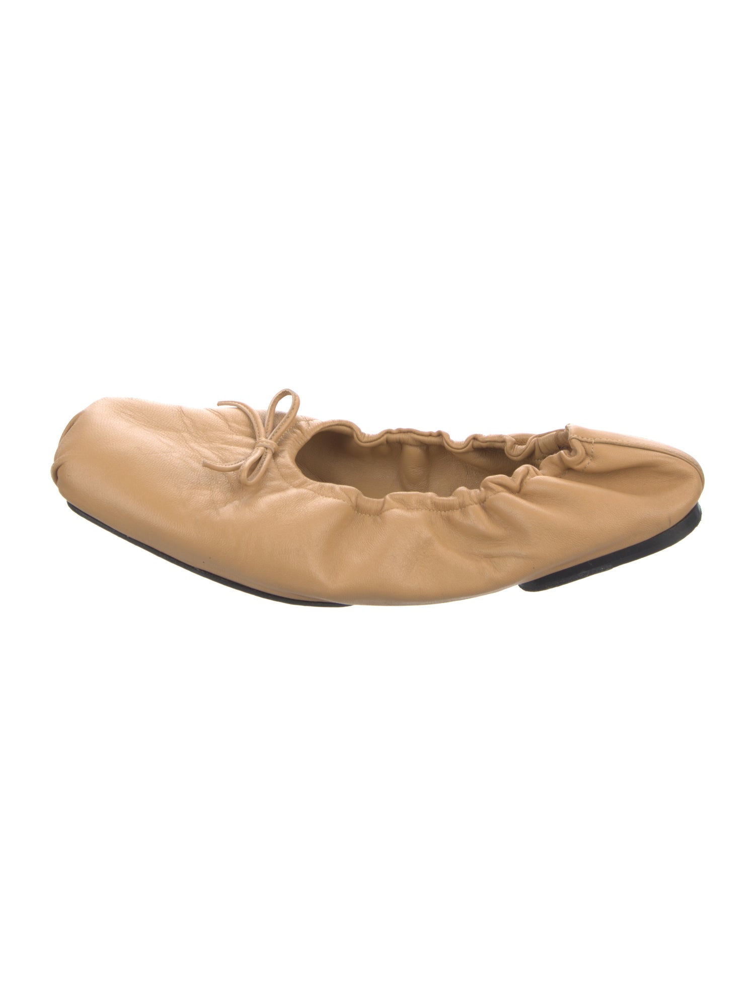 Khaite Leather Bow Accents Ballet Flats - Neutrals Flats, Shoes ...