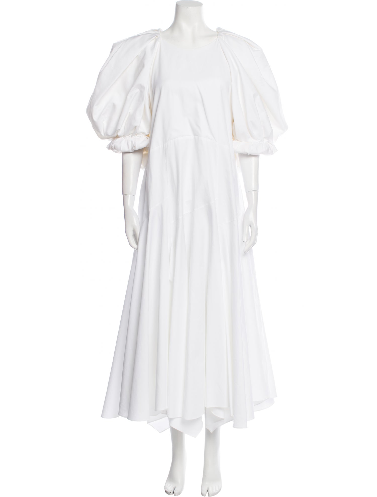 Khaite Scoop Neck Long Dress - White Dresses, Clothing - KHAIT52157 ...
