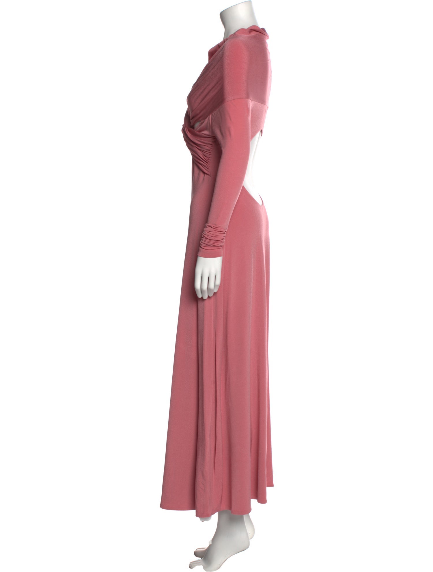 Giambattista Valli V-Neck Long Dress - Burgundy Dresses, Clothing ...