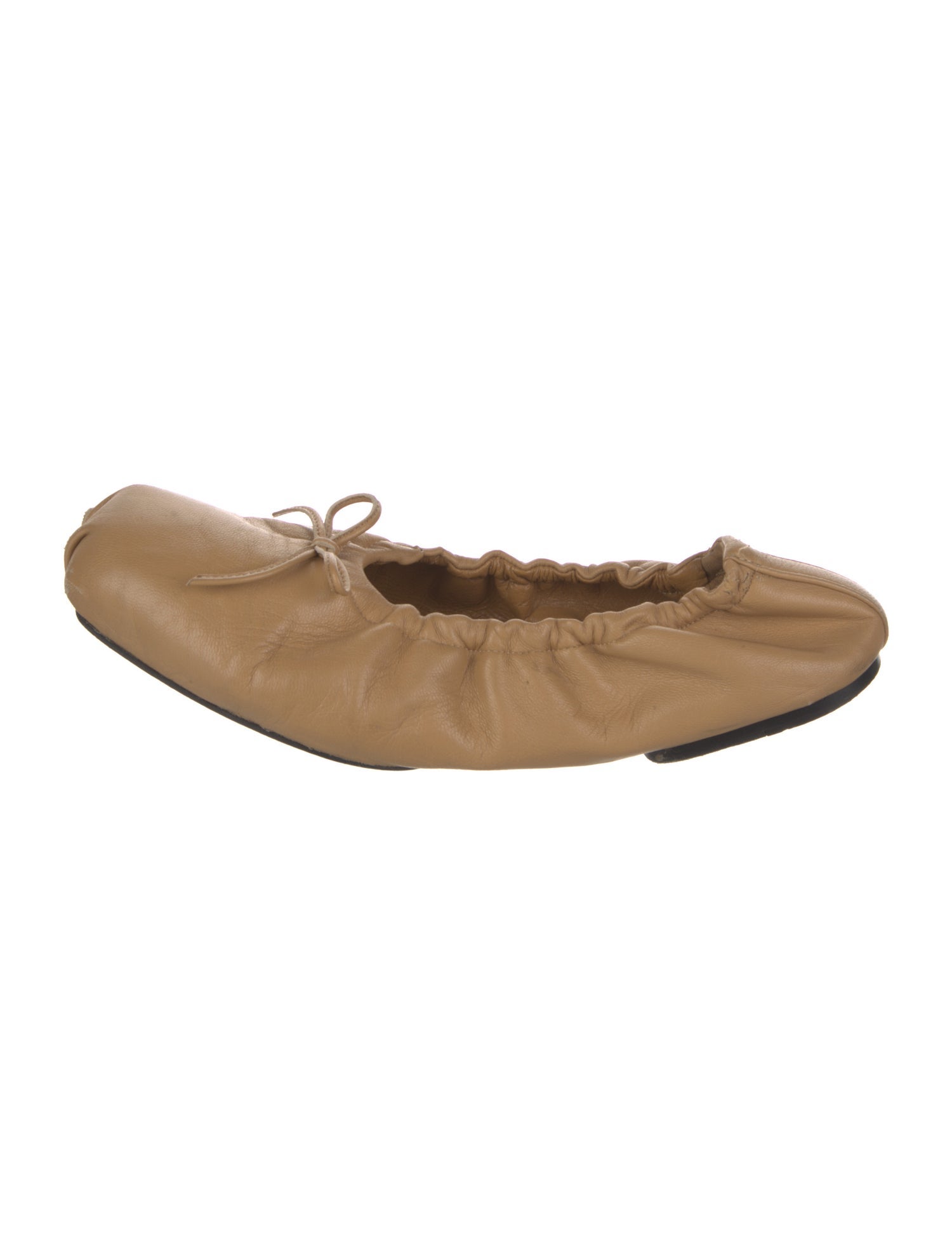 Khaite Leather Bow Accents Ballet Flats - Neutrals Flats, Shoes ...