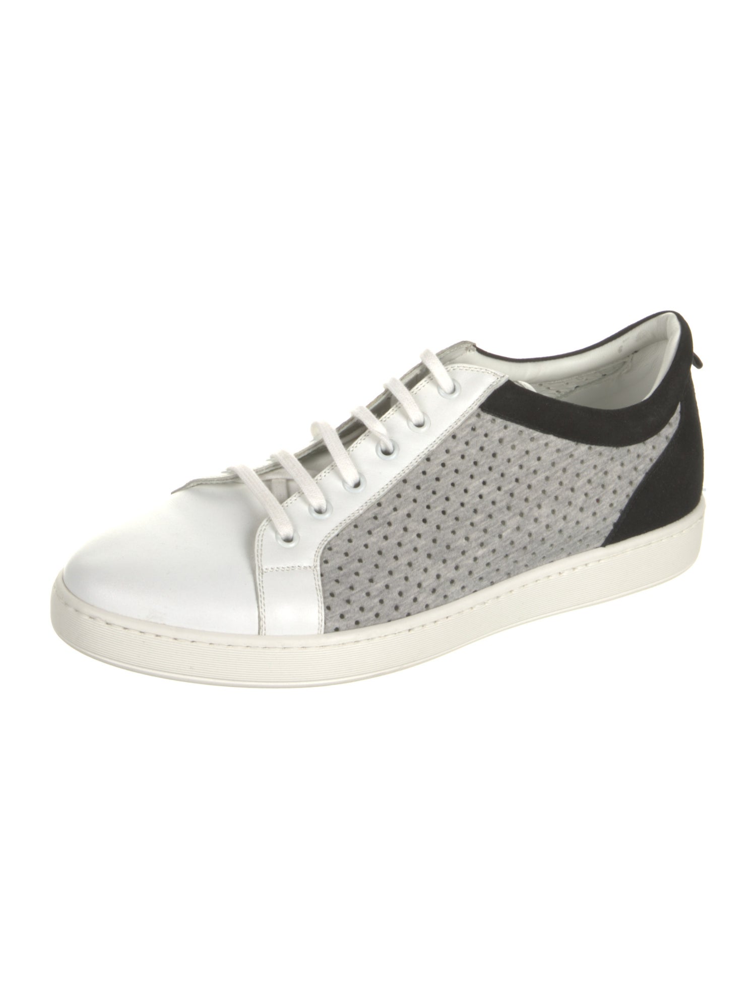 Kiton Leather Printed Sneakers - White Sneakers, Shoes - KIT44444 | The ...