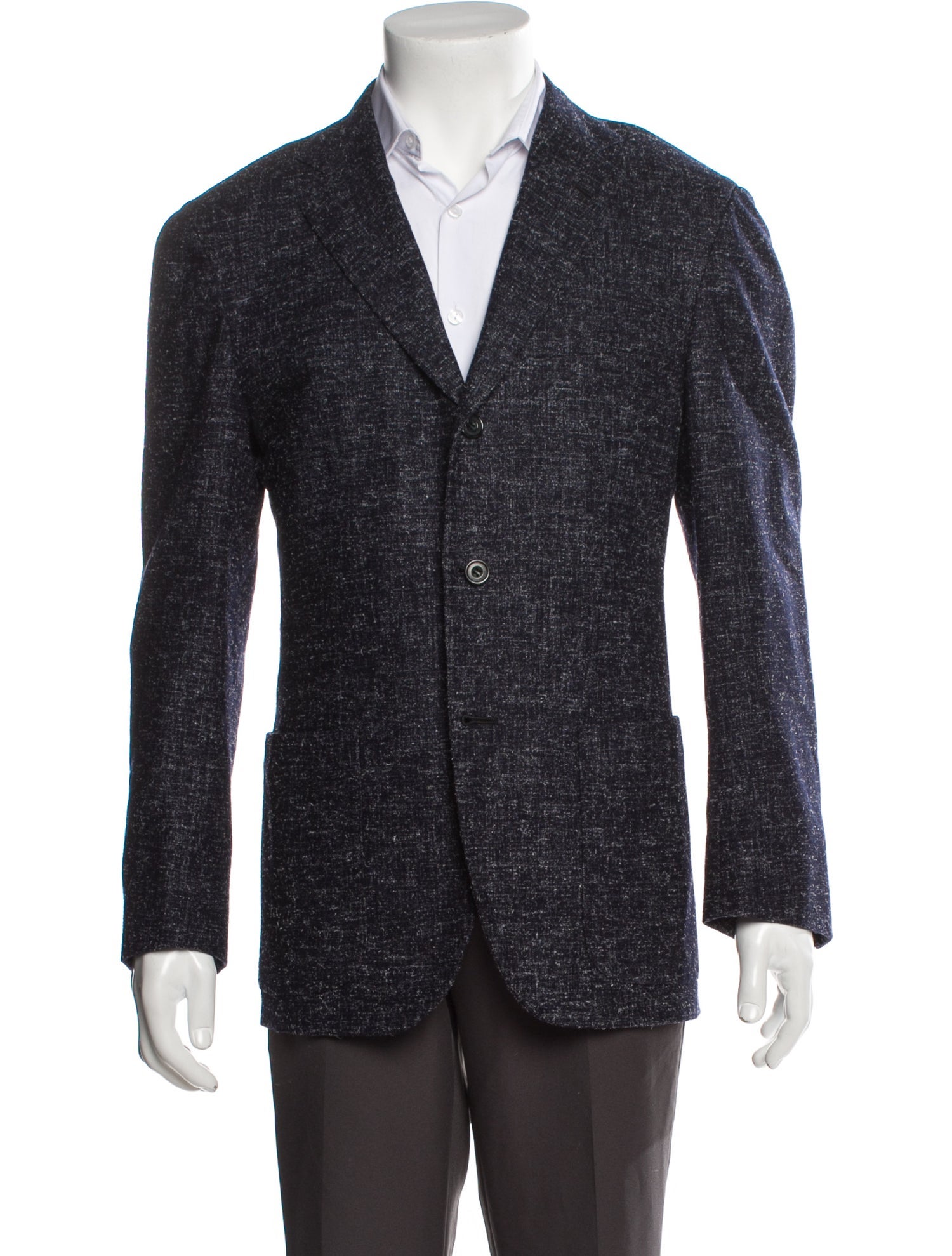 Kiton Cashmere Blazer - Blue Suiting, Clothing - KIT44562 | The RealReal