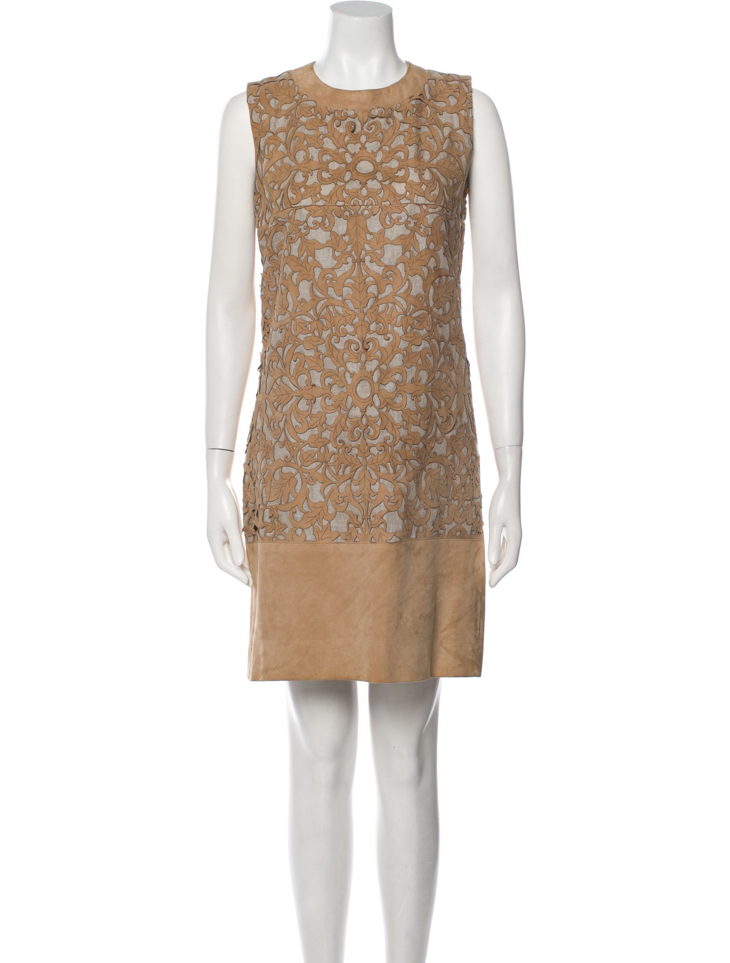 Kiton Printed Mini Dress - Brown Dresses, Clothing - KIT45749 | The ...
