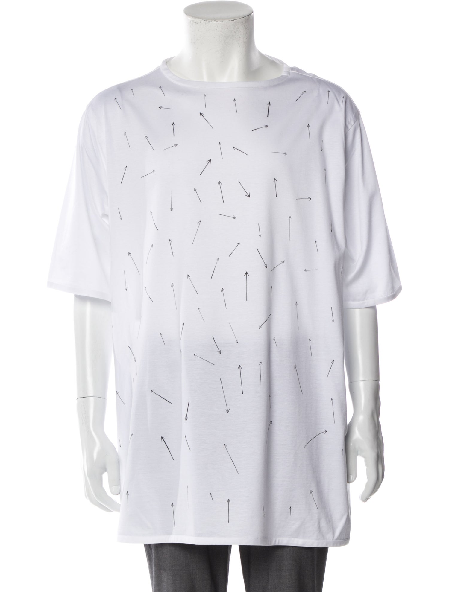 Kiton Graphic Print Crew Neck T-Shirt w/ Tags - White T-Shirts ...