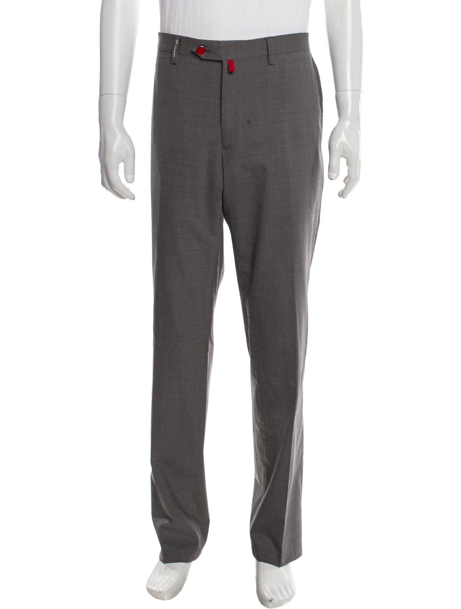 Kiton Striped Pants - Grey, 10.25" Rise Pants, Clothing - KIT46846 ...