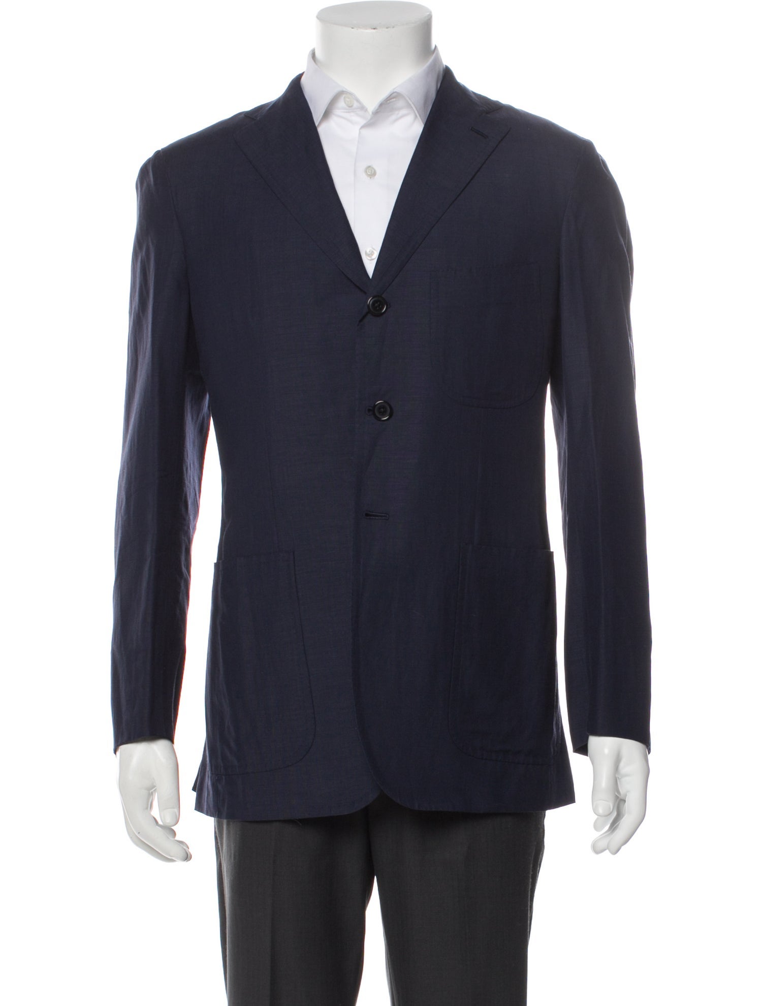 Kiton Blazer - Blue Suiting, Clothing - KIT47424 | The RealReal