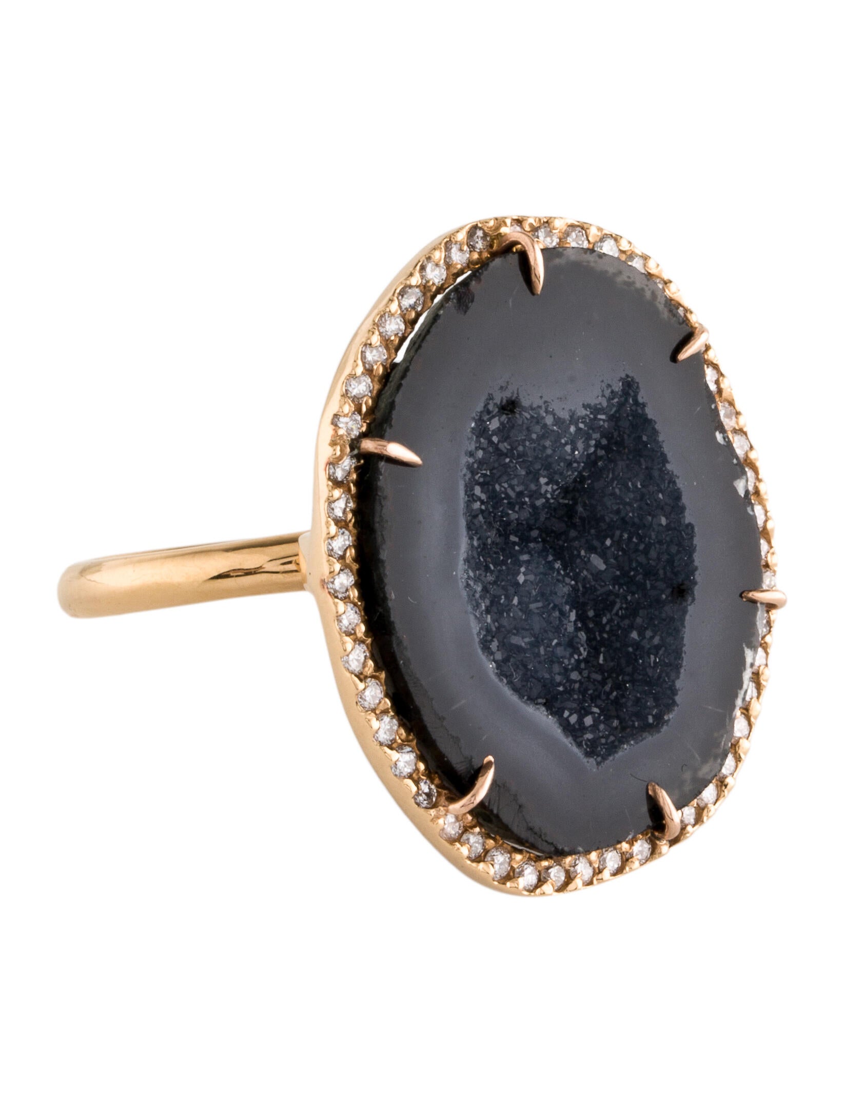 Kimberly McDonald 18K Geode & Diamond Cocktail Ring - 18K Yellow Gold ...