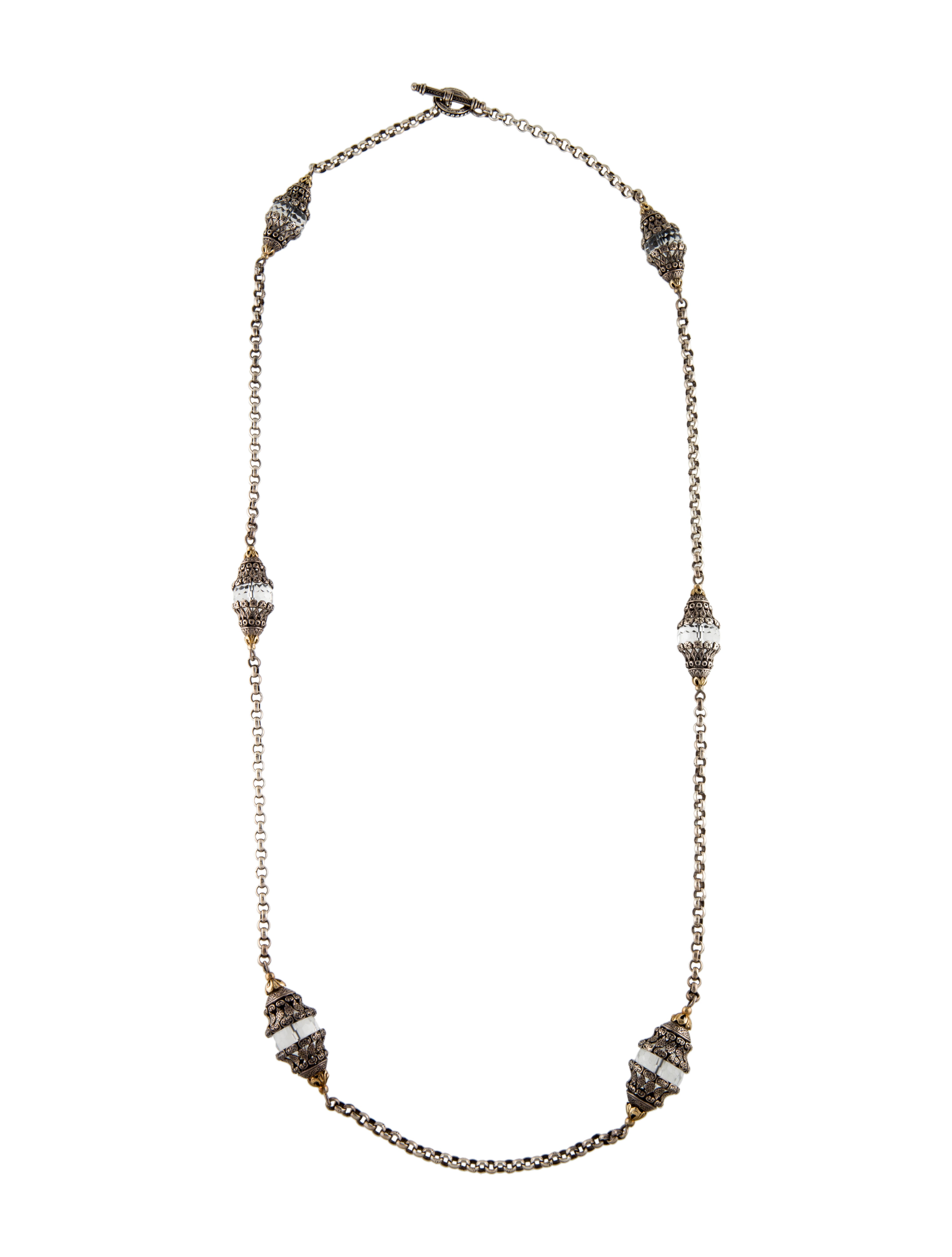 John Hardy Two-Tone Palu Station Necklace - 22K Yellow Gold Station ...