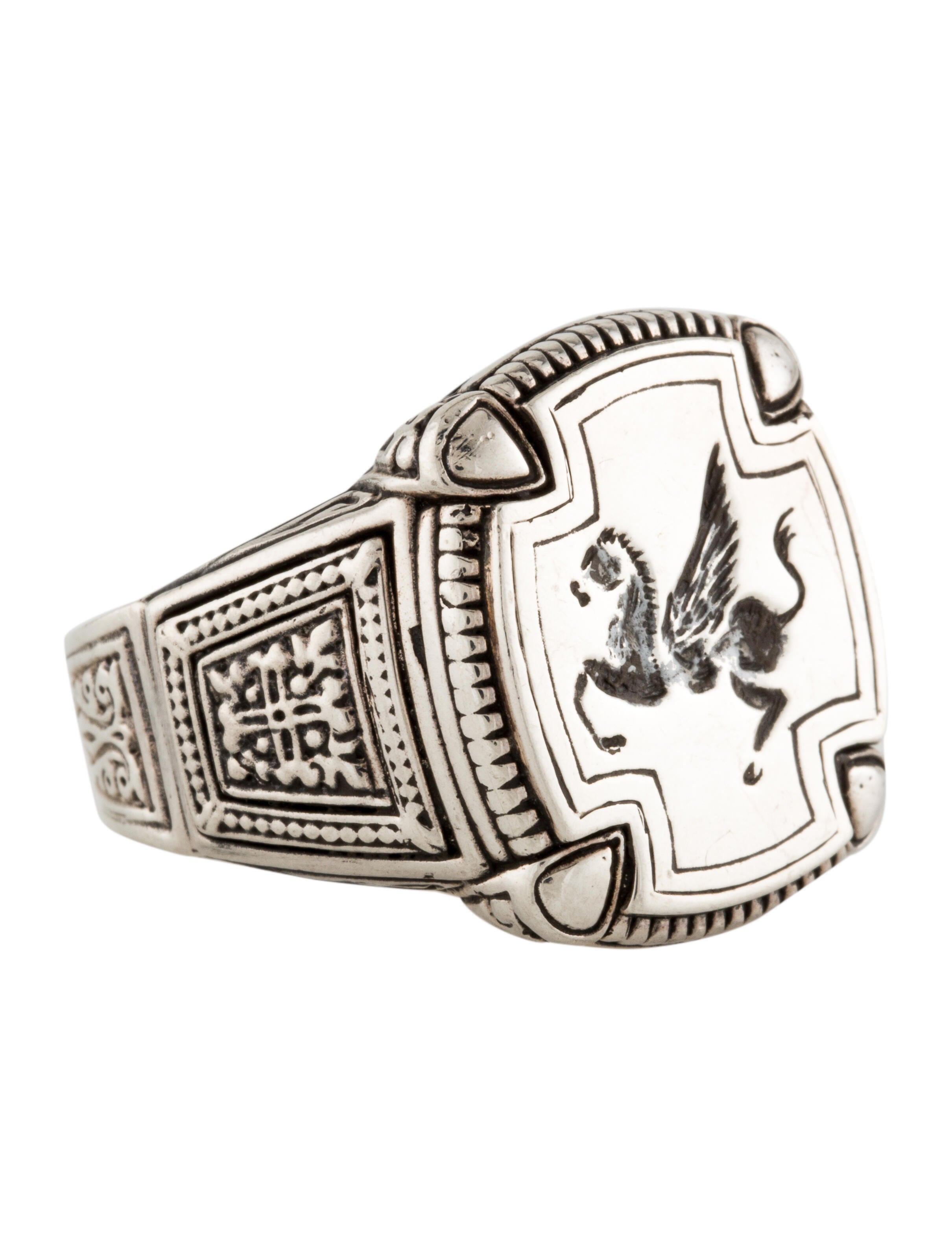 Konstantino Pegasus Intaglio Signet Ring - Signet Ring, Rings ...