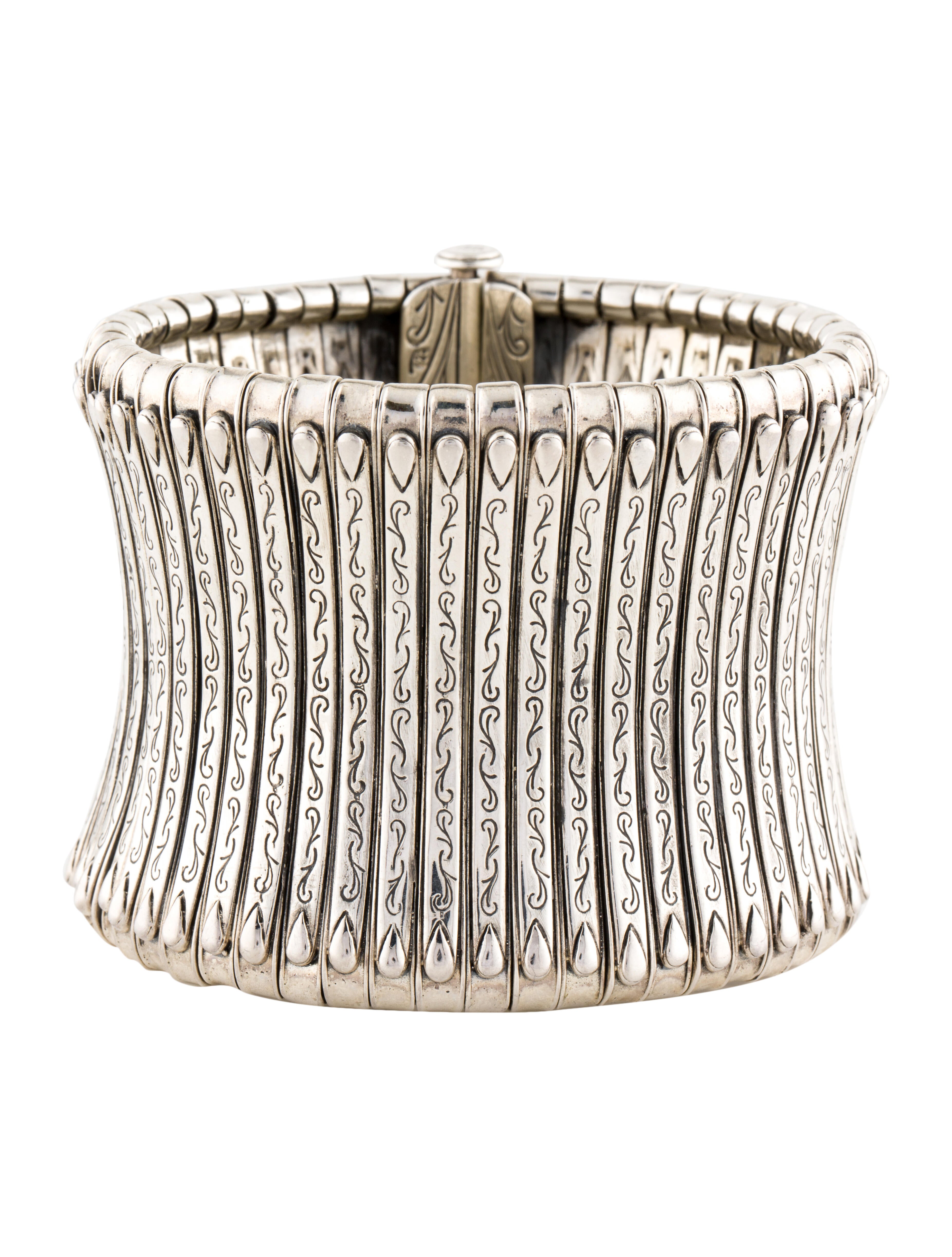 John Hardy Wide Weave Cuff - Sterling Silver Cuff, Bracelets - JHA26432 ...