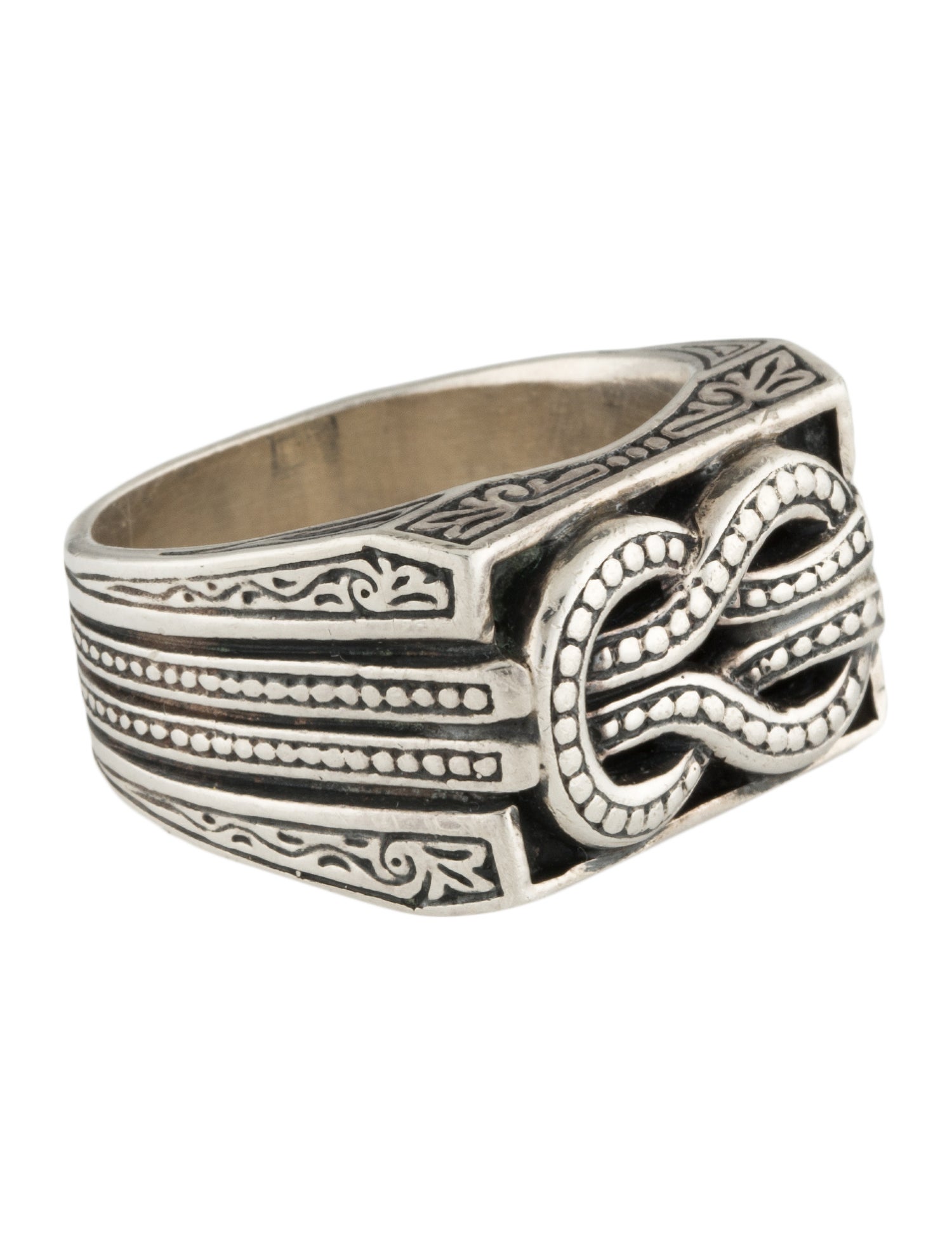 Konstantino Classics Figure Eight Knot Signet Ring - Sterling Silver ...
