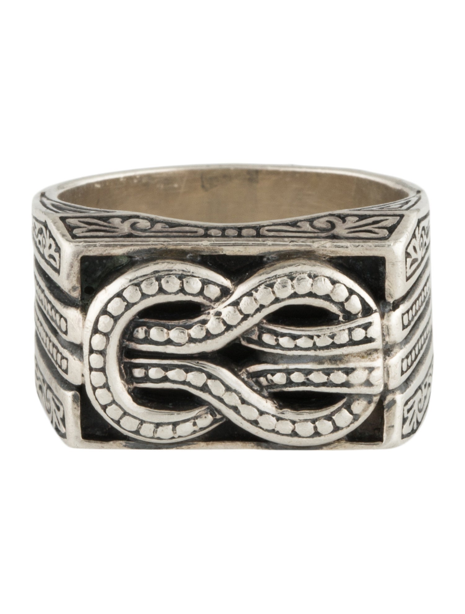 Konstantino Classics Figure Eight Knot Signet Ring - Sterling Silver ...