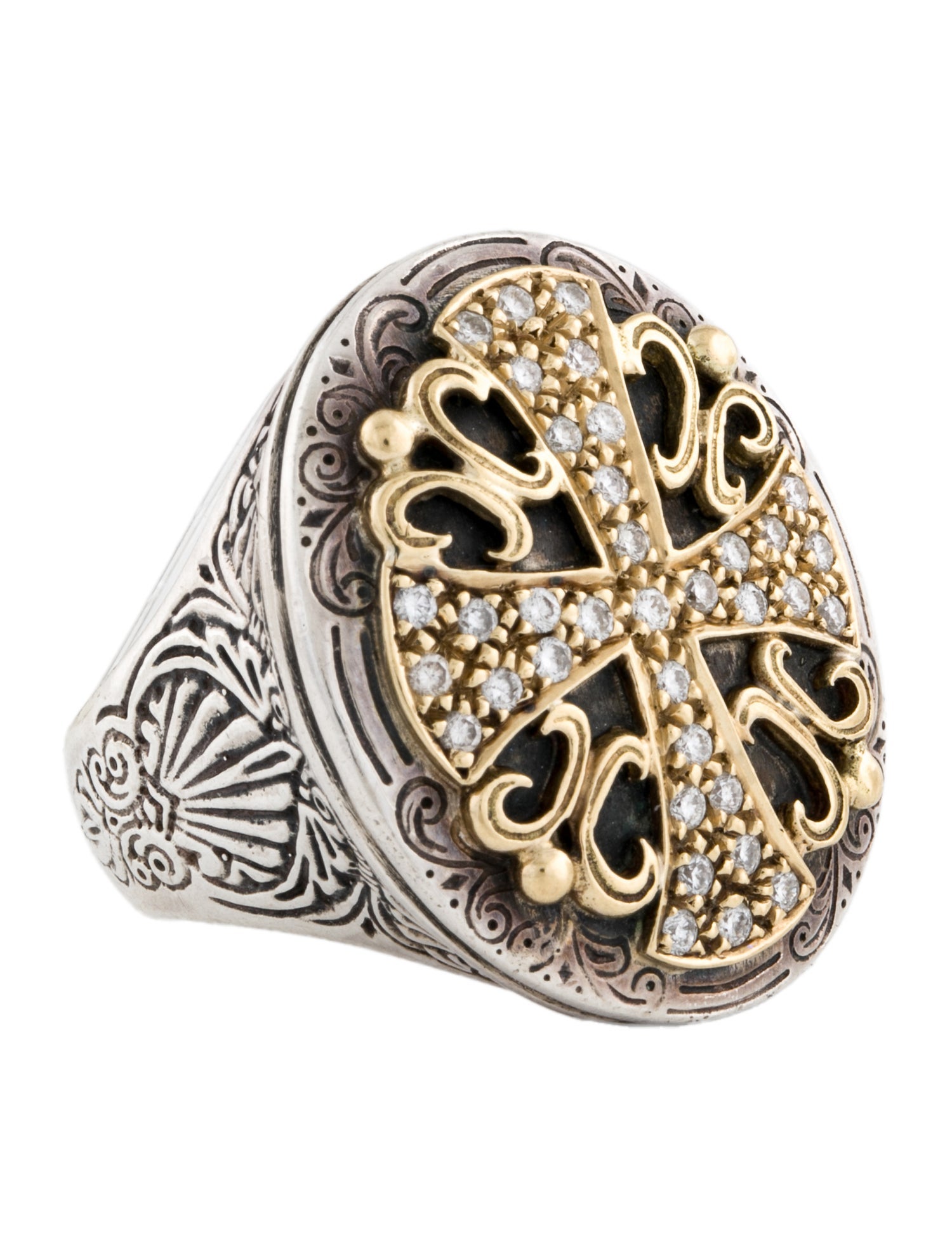 Ring Michael Christoff 18K 3.50ct Sapphire & Diamond Cocktail RIng ...