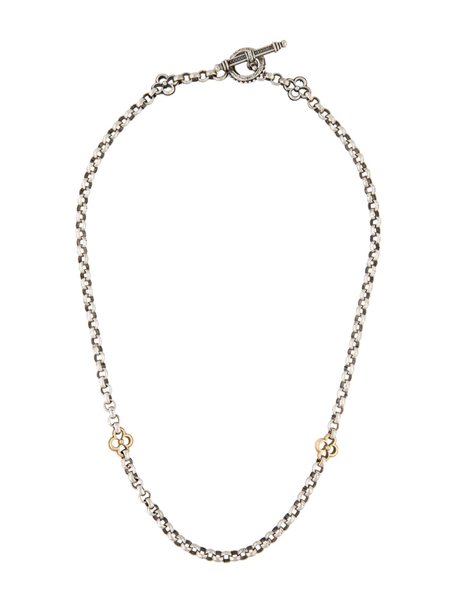 David Yurman Three Ring Chain Necklace - Sterling Silver Chain ...