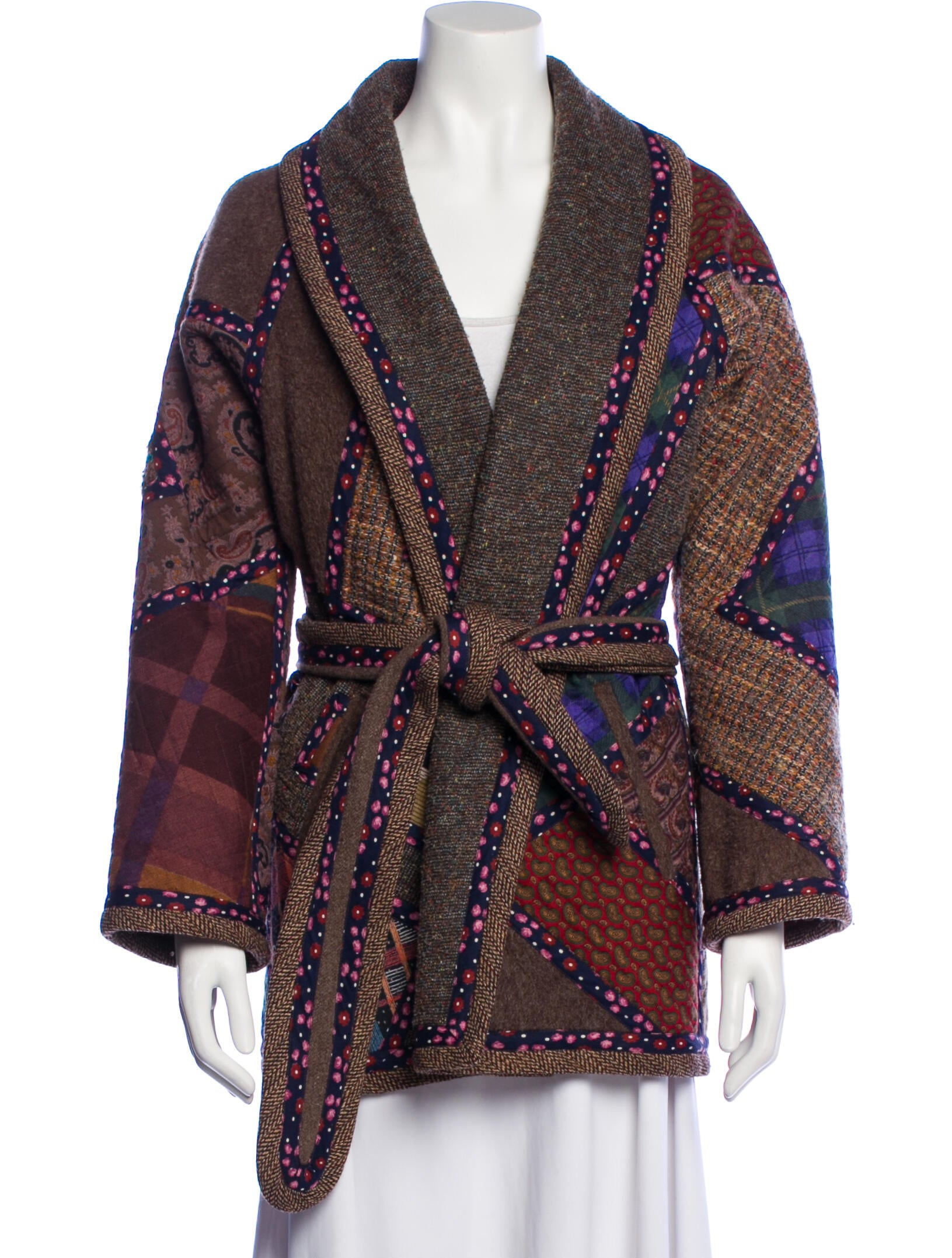 Koos Van Den Akker Tweed Pattern Coat - Brown Coats, Clothing ...