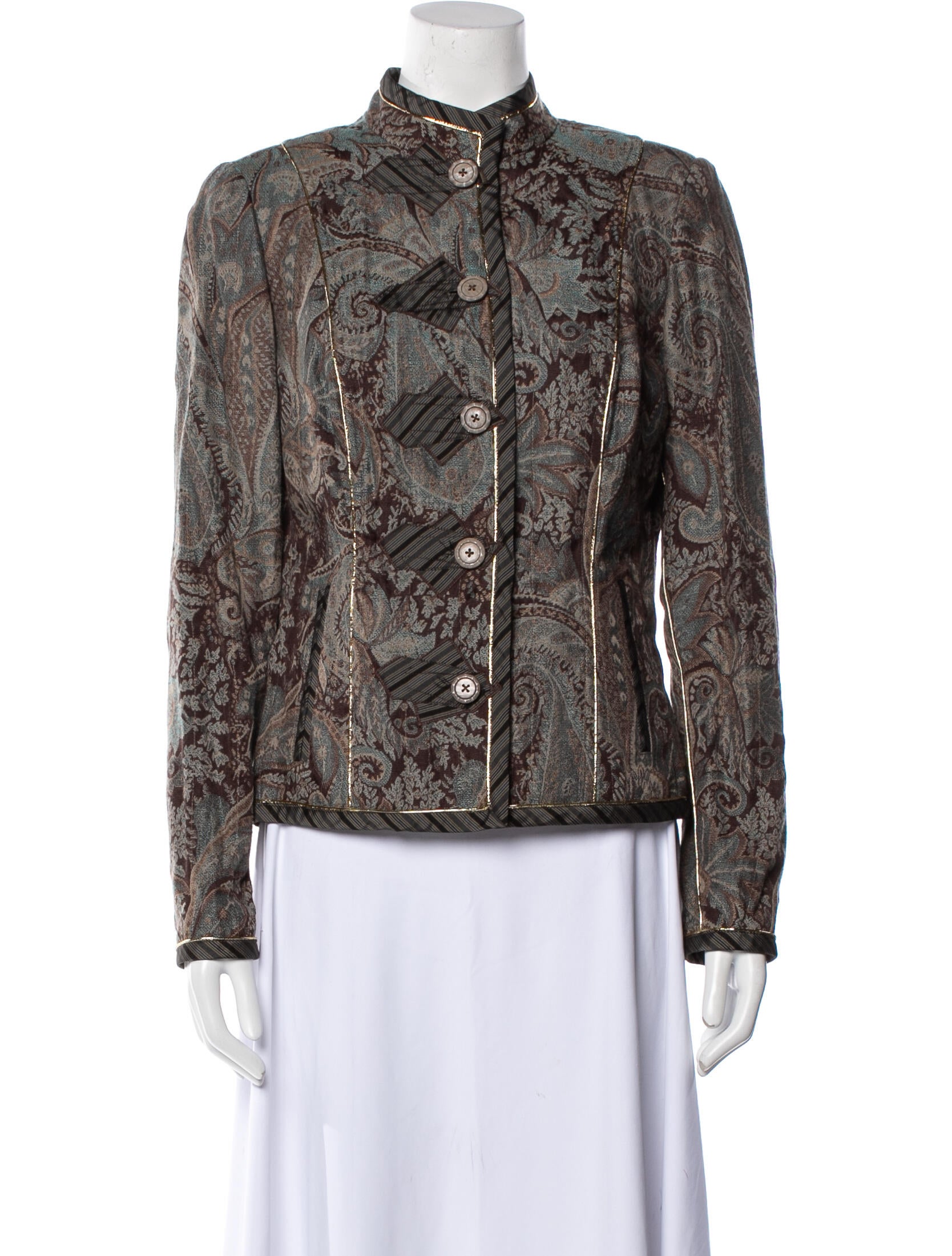 Koos Van Den Akker Vintage 1980's Evening Jacket - Blue Jackets ...