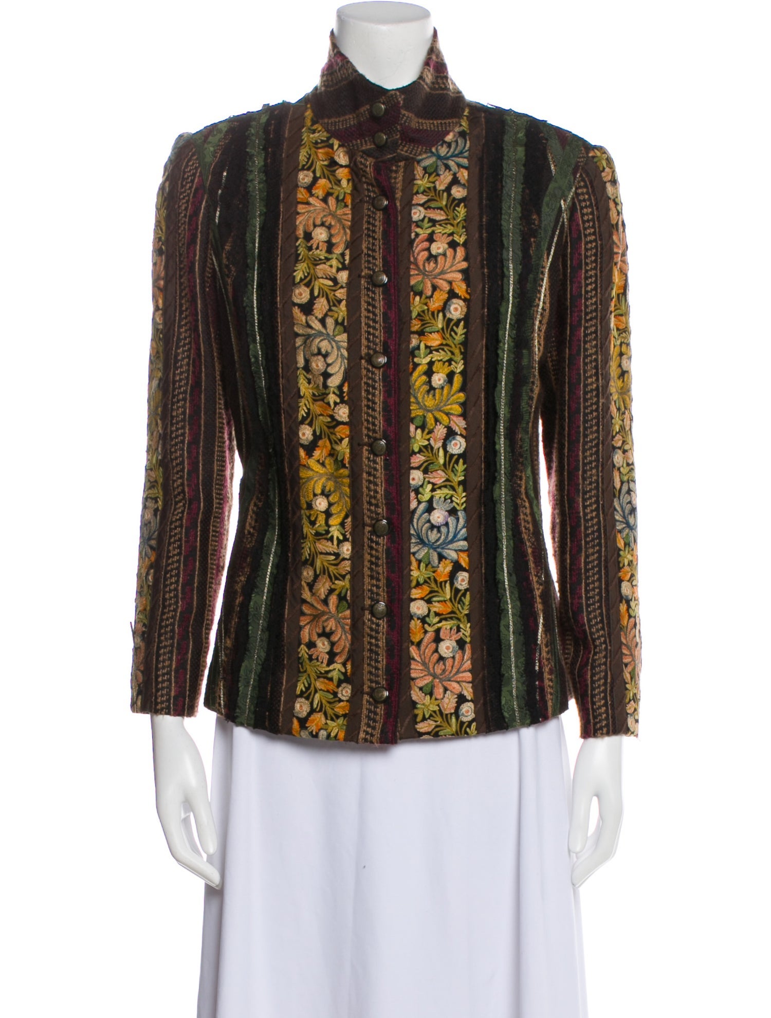 Koos Van Den Akker Floral Print Evening Jacket - Green Jackets ...