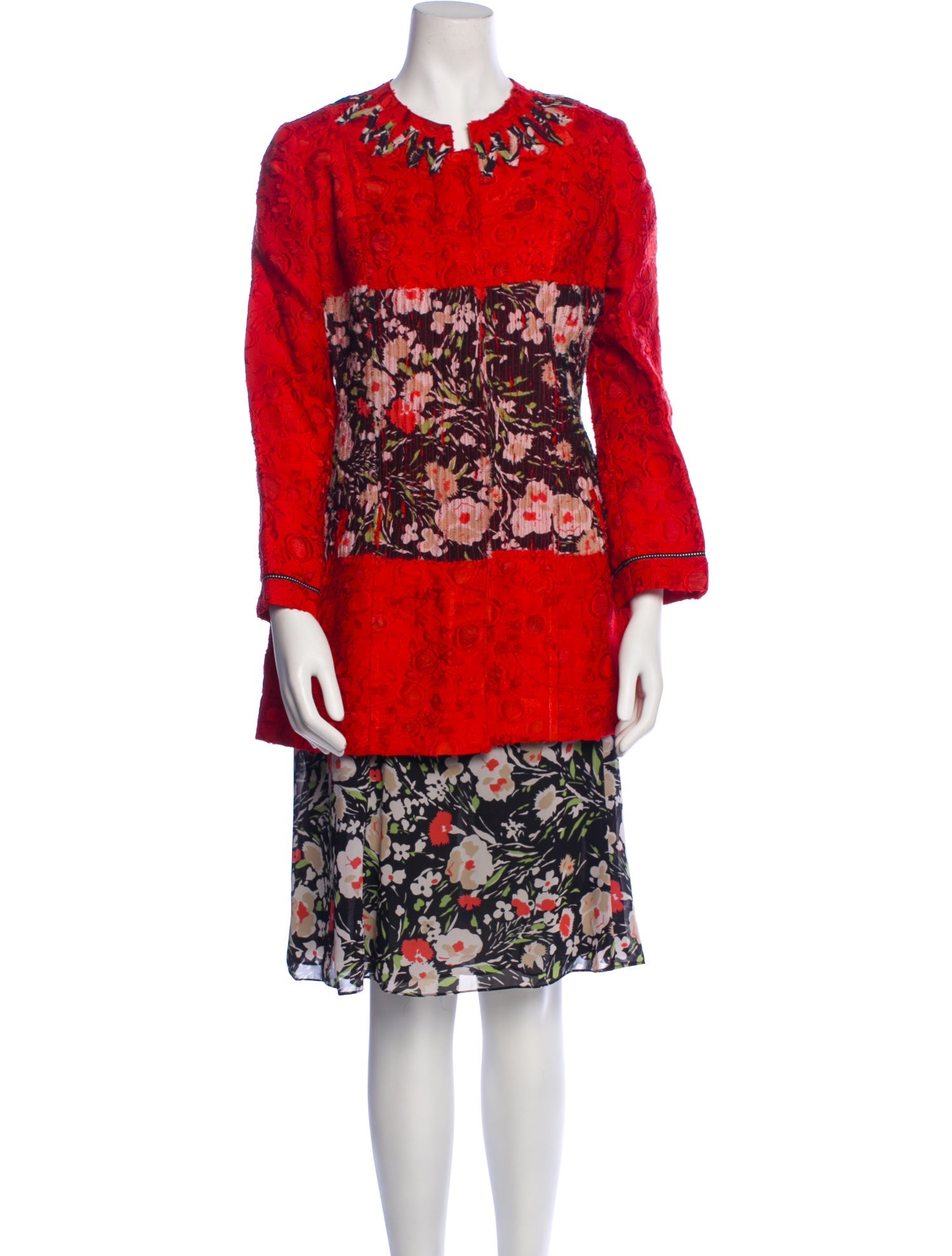 Koos Van Den Akker Vintage 1980's Skirt Suit - Red Suits and Sets ...
