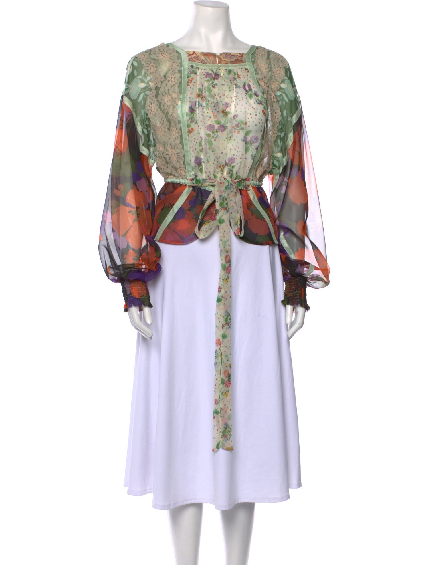 Koos Van Den Akker Vintage Late 1970's - Early 1980's Blouse - Green ...
