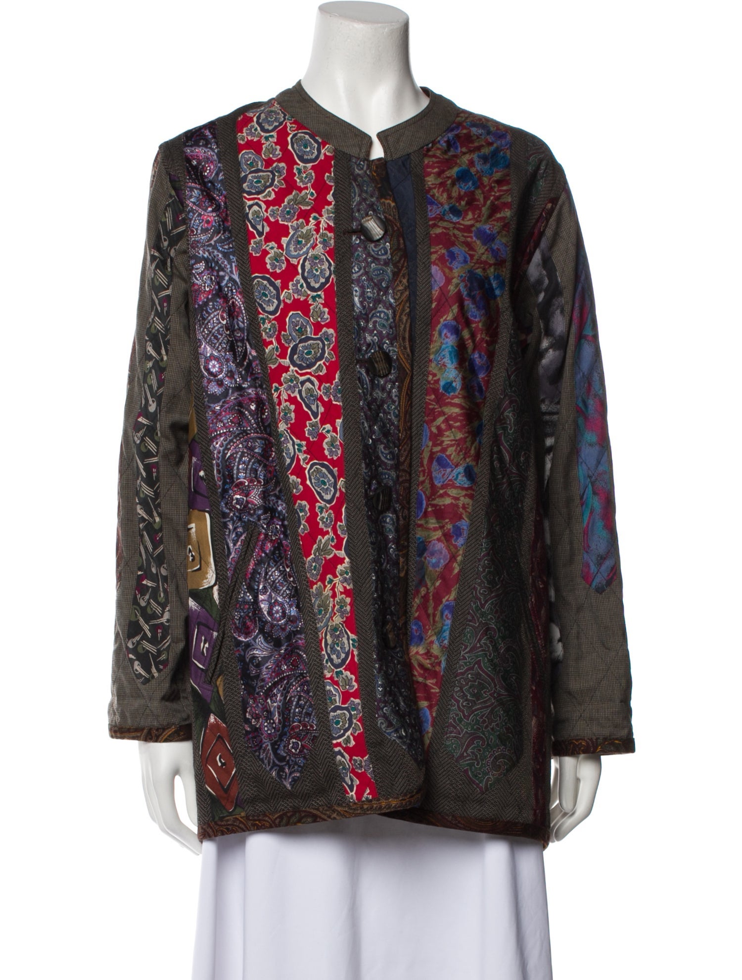 Koos Van Den Akker Wool Printed Evening Jacket - Brown Jackets ...