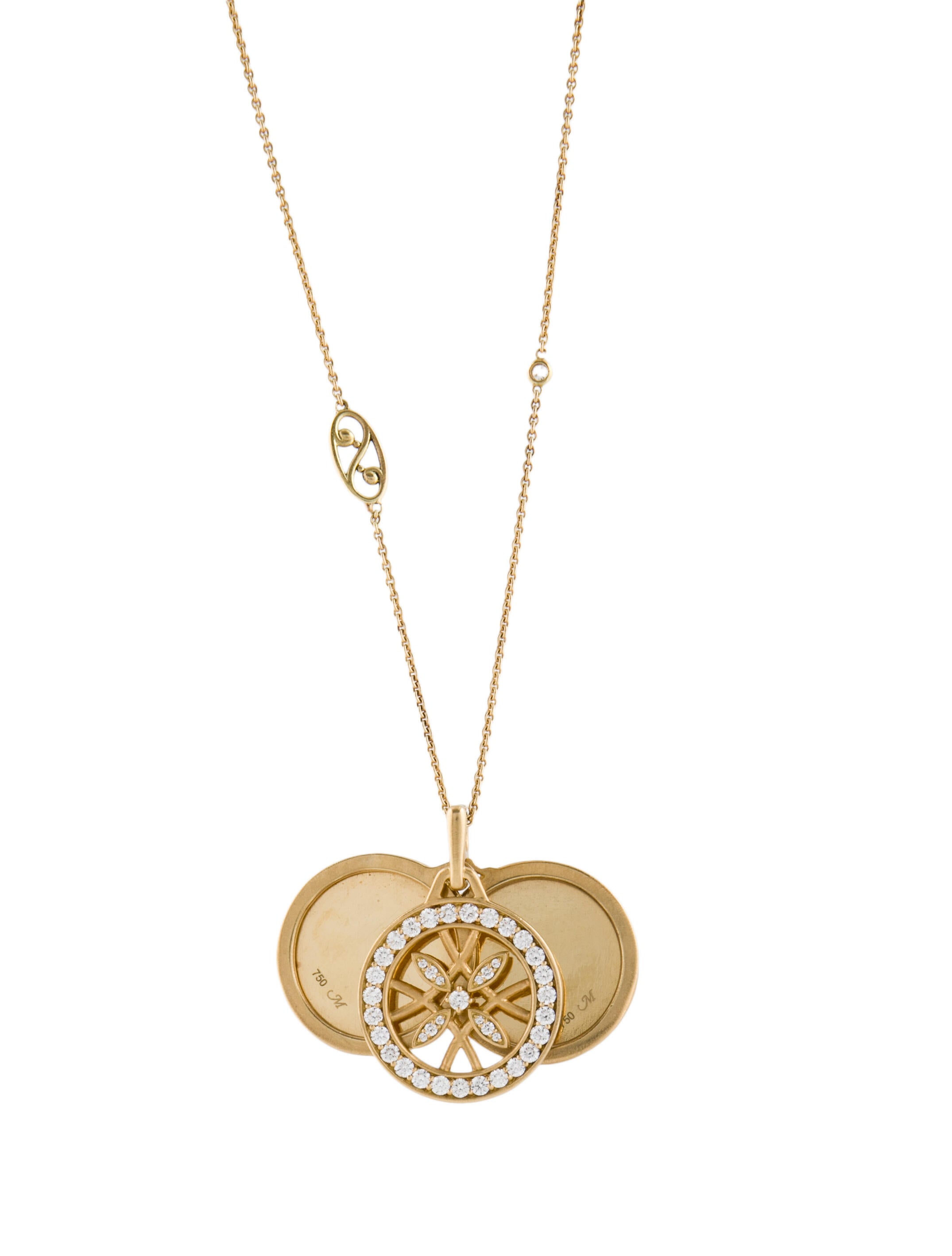 Monica Rich Kosann 18K Round Gate Locket With Diamonds - 18K Yellow ...
