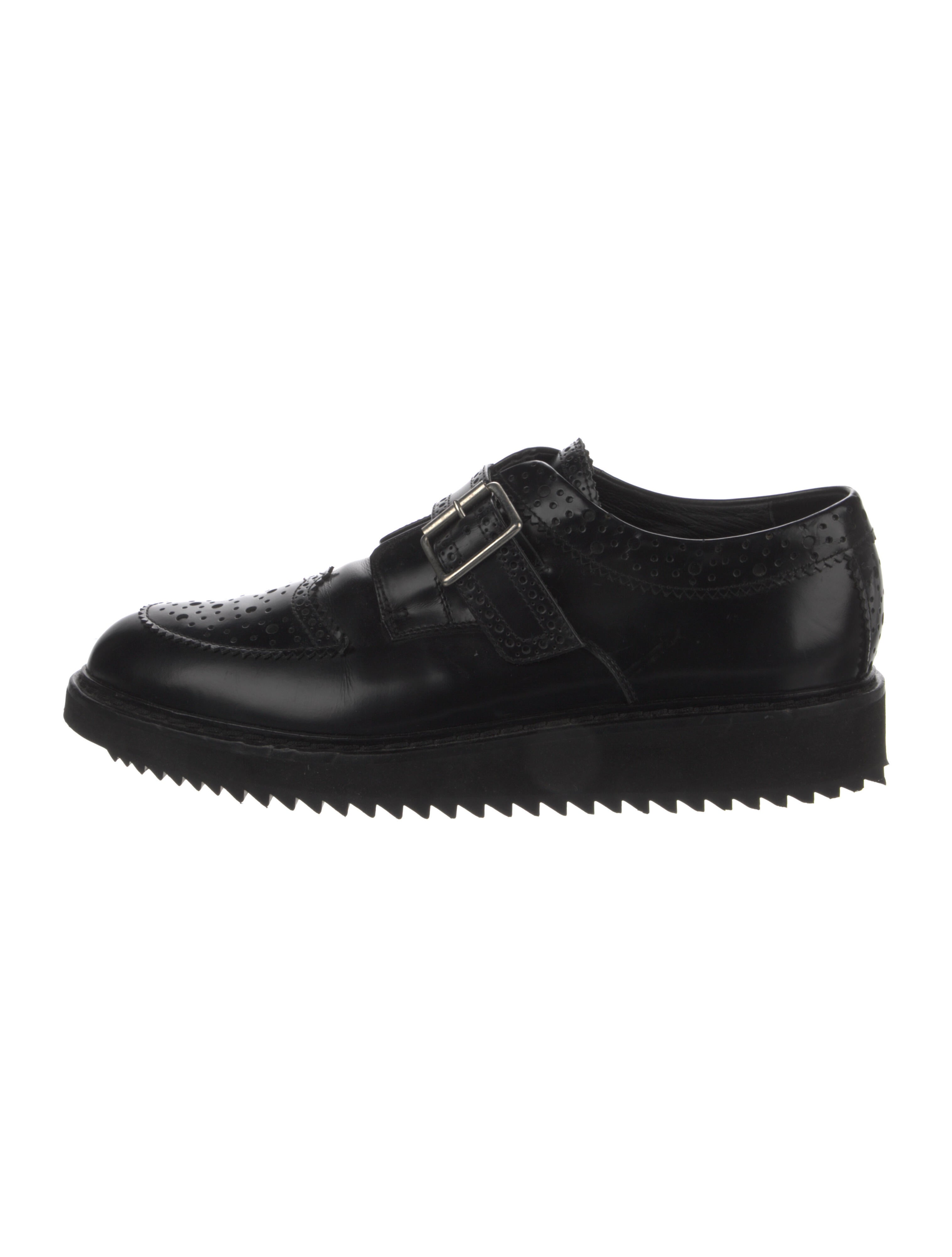 Kris Van Assche Patent Leather Monk Straps - Black Monk Straps, Shoes ...