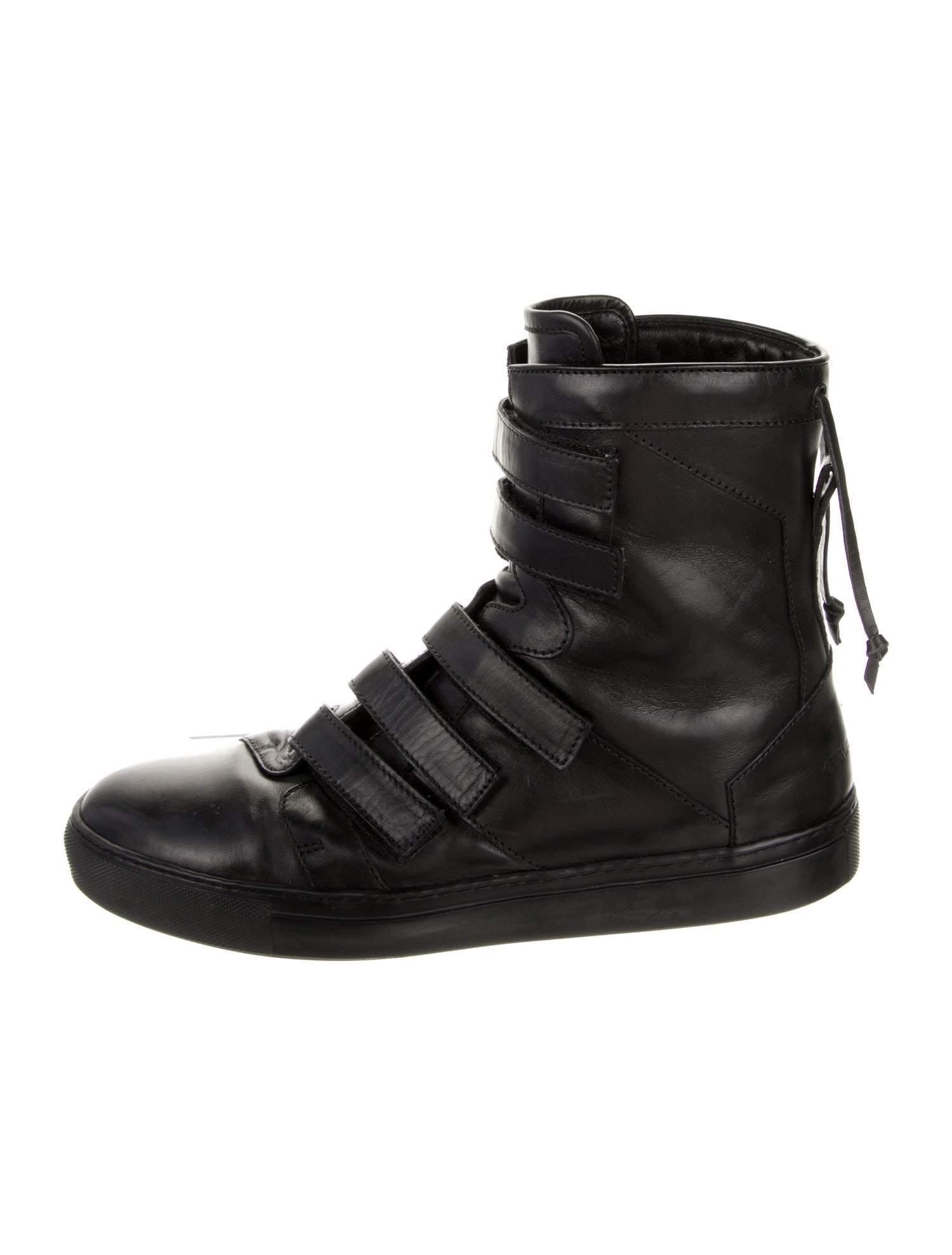 Kris Van Assche Leather Wedge Sneakers - Black Sneakers, Shoes ...