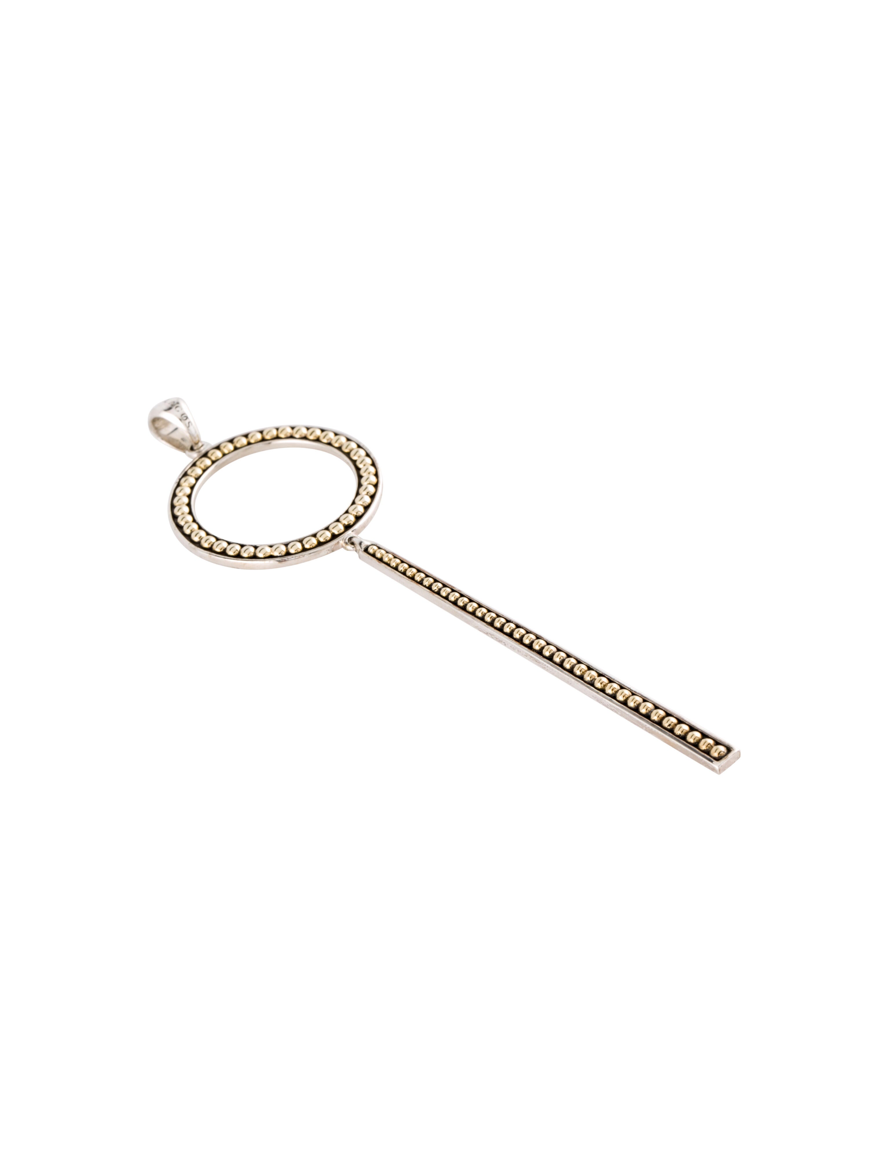 Lagos Two-Tone Enso Circle & Linear Pendant - Pendant Necklace ...