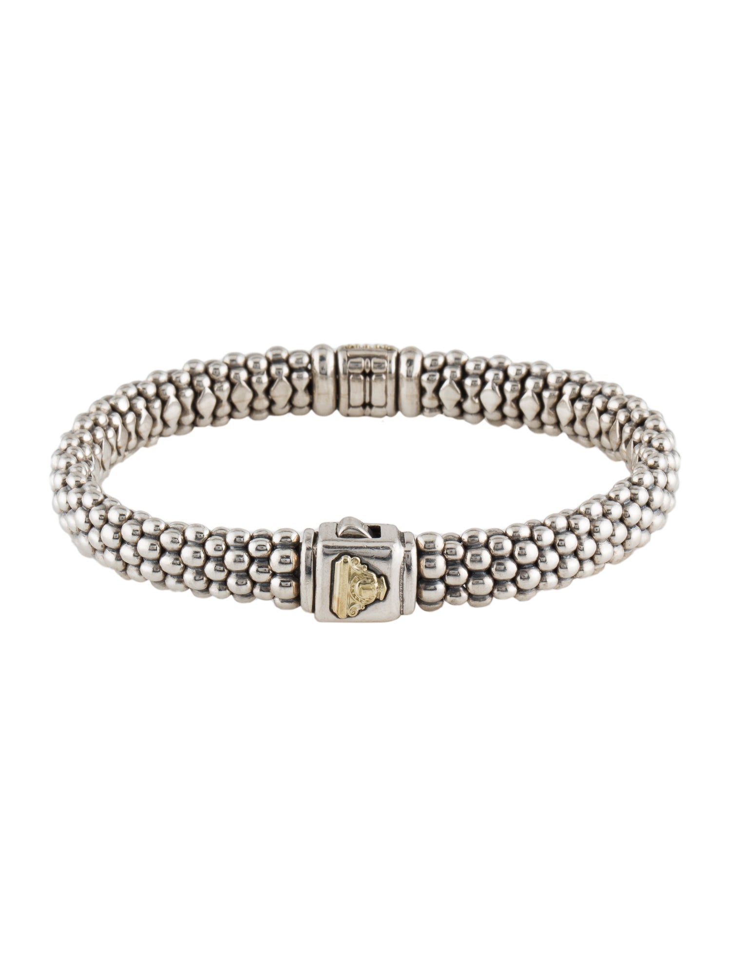 Lagos Diamond Caviar Station Bracelet - 18K Yellow Gold Station ...