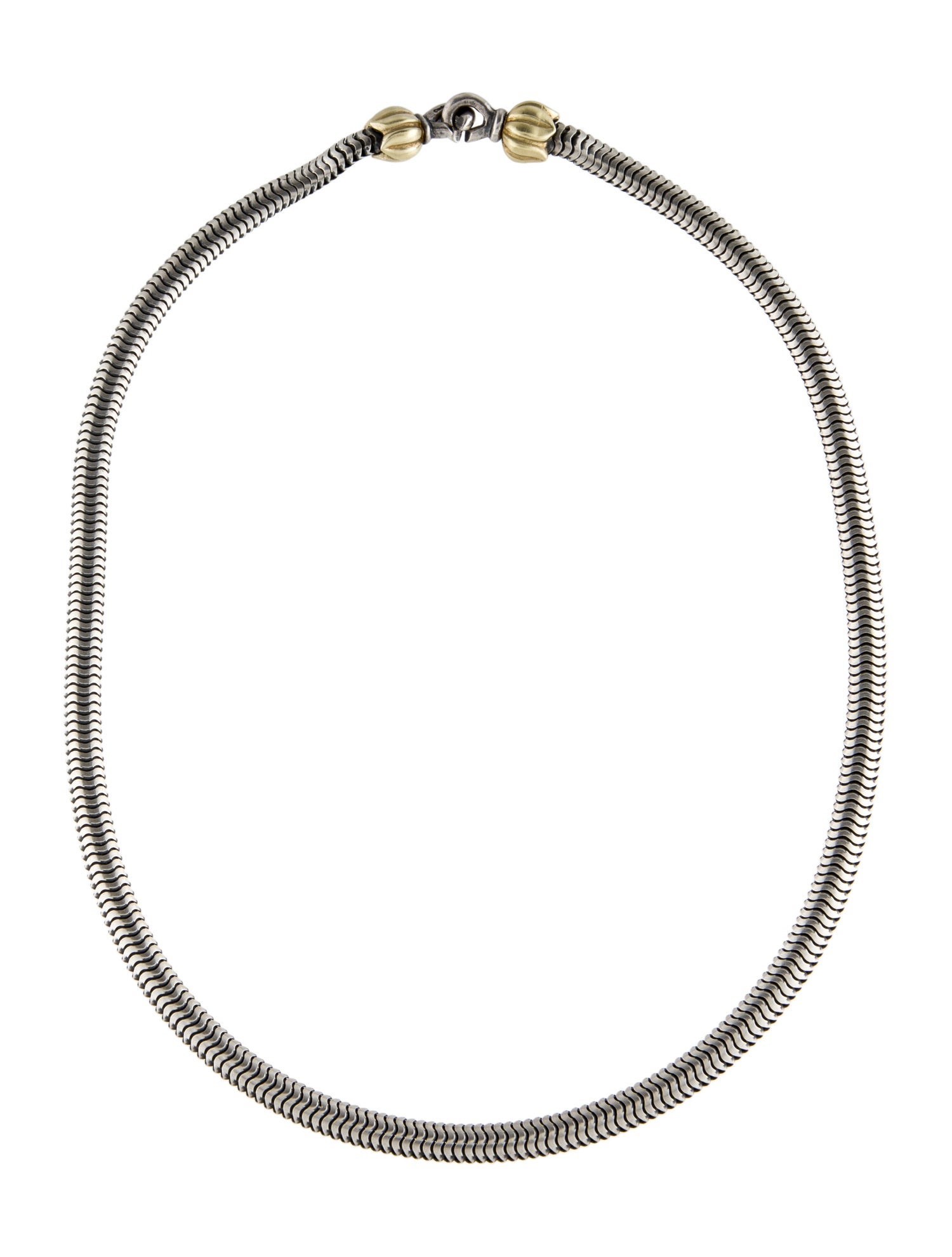 Lagos Two-Tone Snake Chain Necklace - 18K Yellow Gold Chain, Necklaces ...