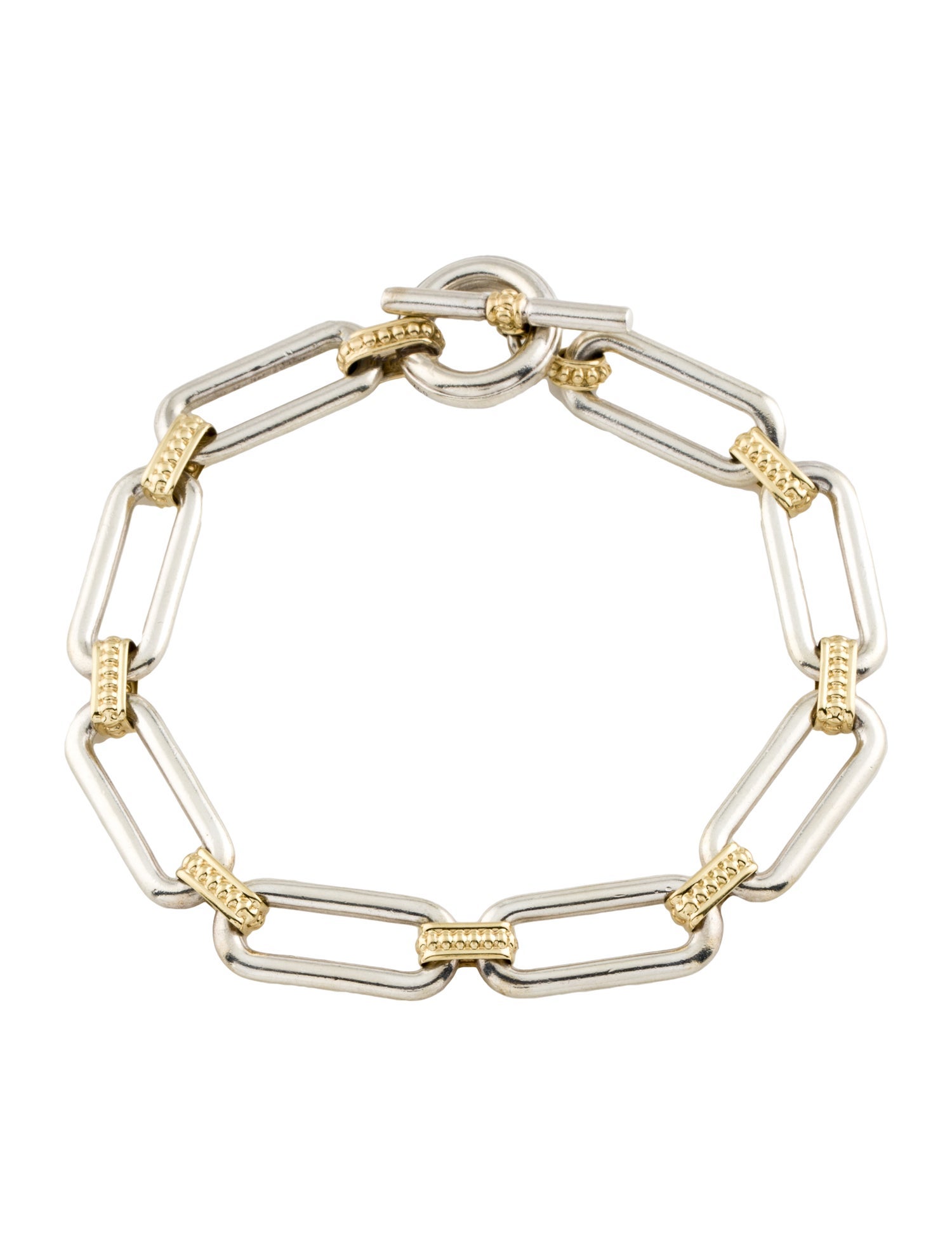 Lagos Two-Tone Link Bracelet - 18K Yellow Gold Link, Bracelets ...