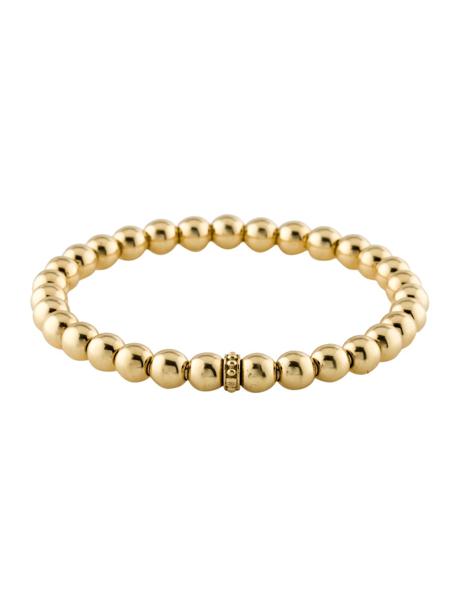 Lagos 18K Bead Stretchy Bracelet - 18K Yellow Gold Bead, Bracelets ...