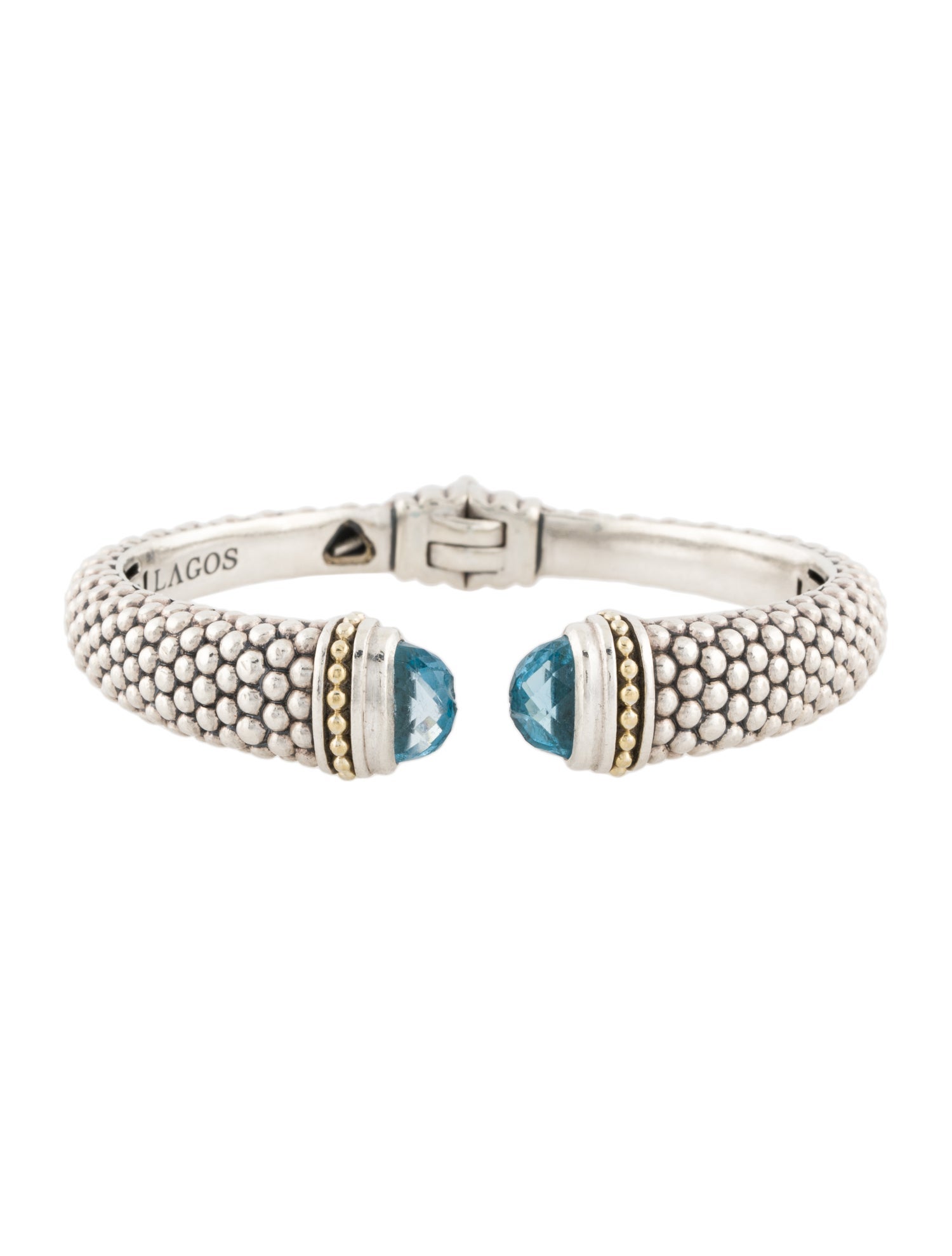 Lagos Topaz Cuff Bracelet - 18K Yellow Gold Cuff, Bracelets - LAG38841 ...
