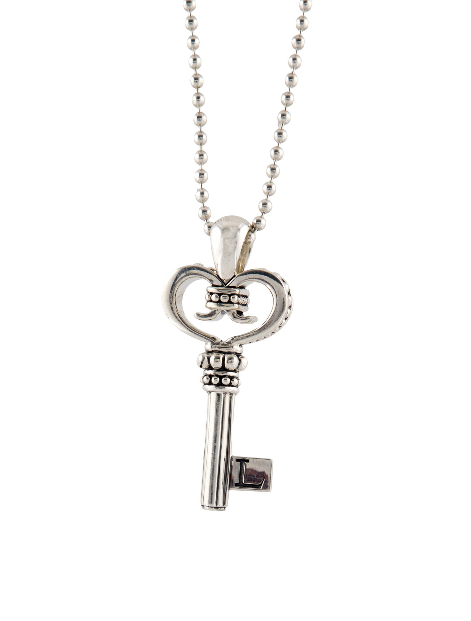 Tiffany & Co. Large Oval Key Pendant Necklace - Sterling Silver Pendant ...