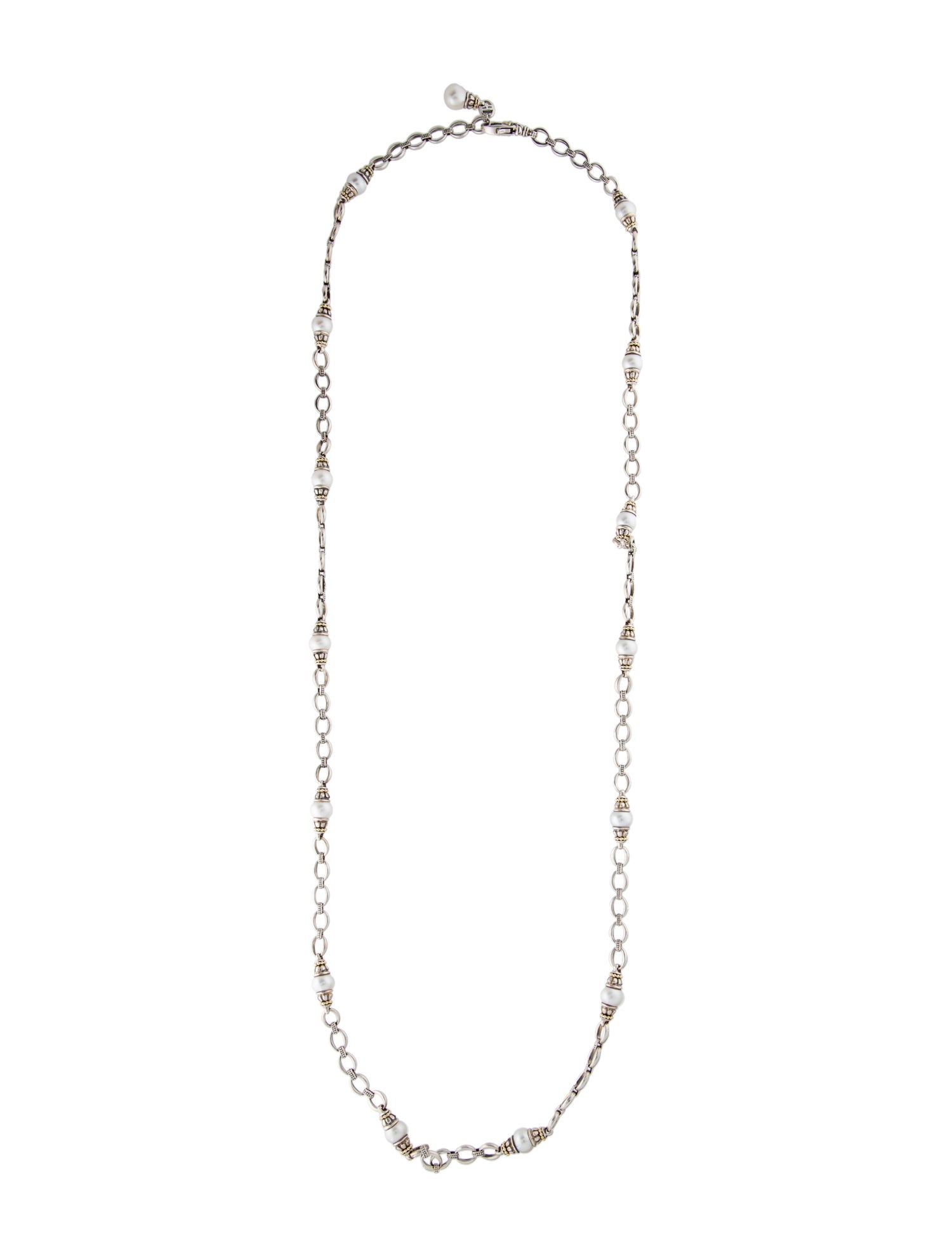 David Yurman Diamond Wellesley Long Chain Necklace - Sterling Silver ...