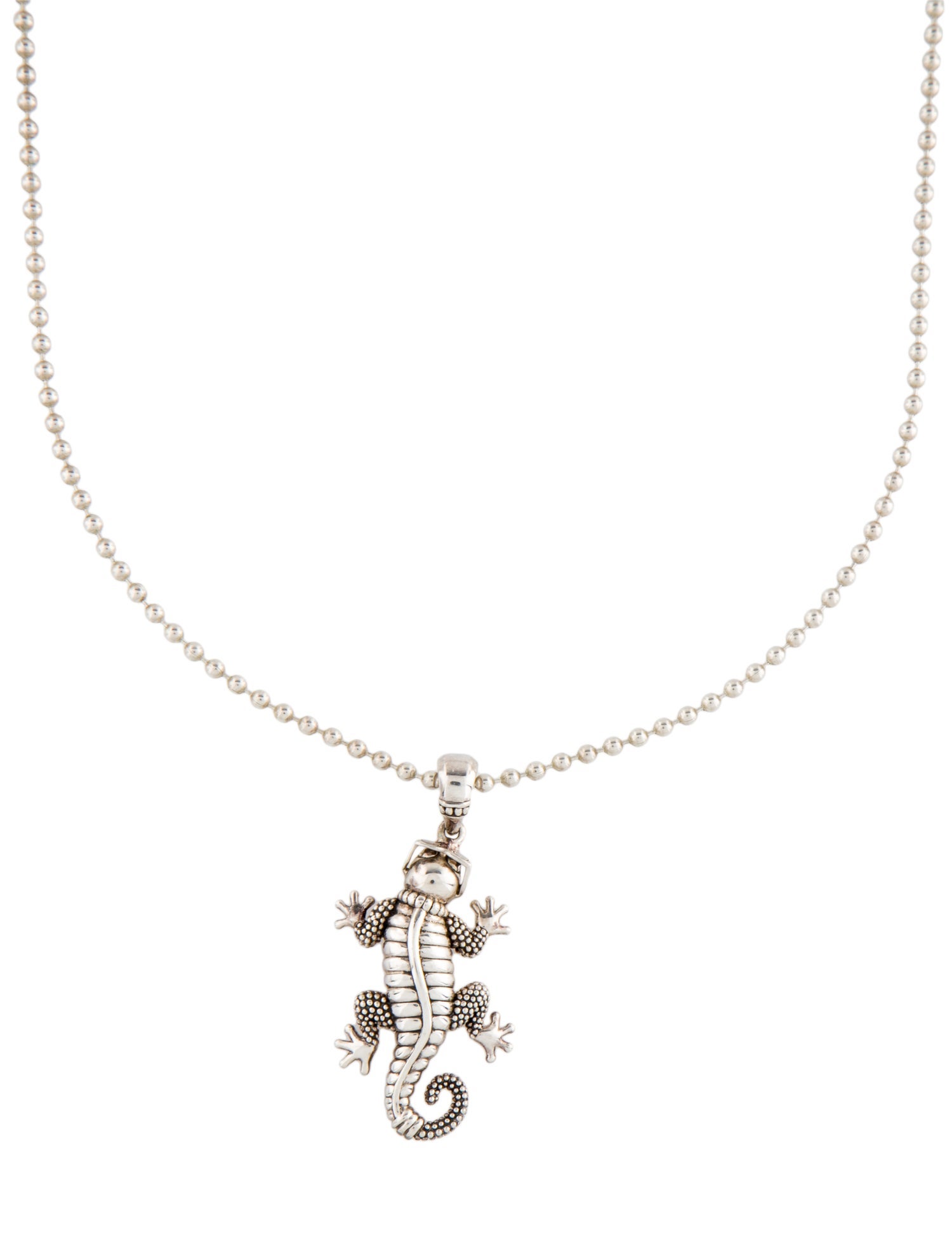 Lagos Gecko Pendant Necklace - Sterling Silver Pendant Necklace ...