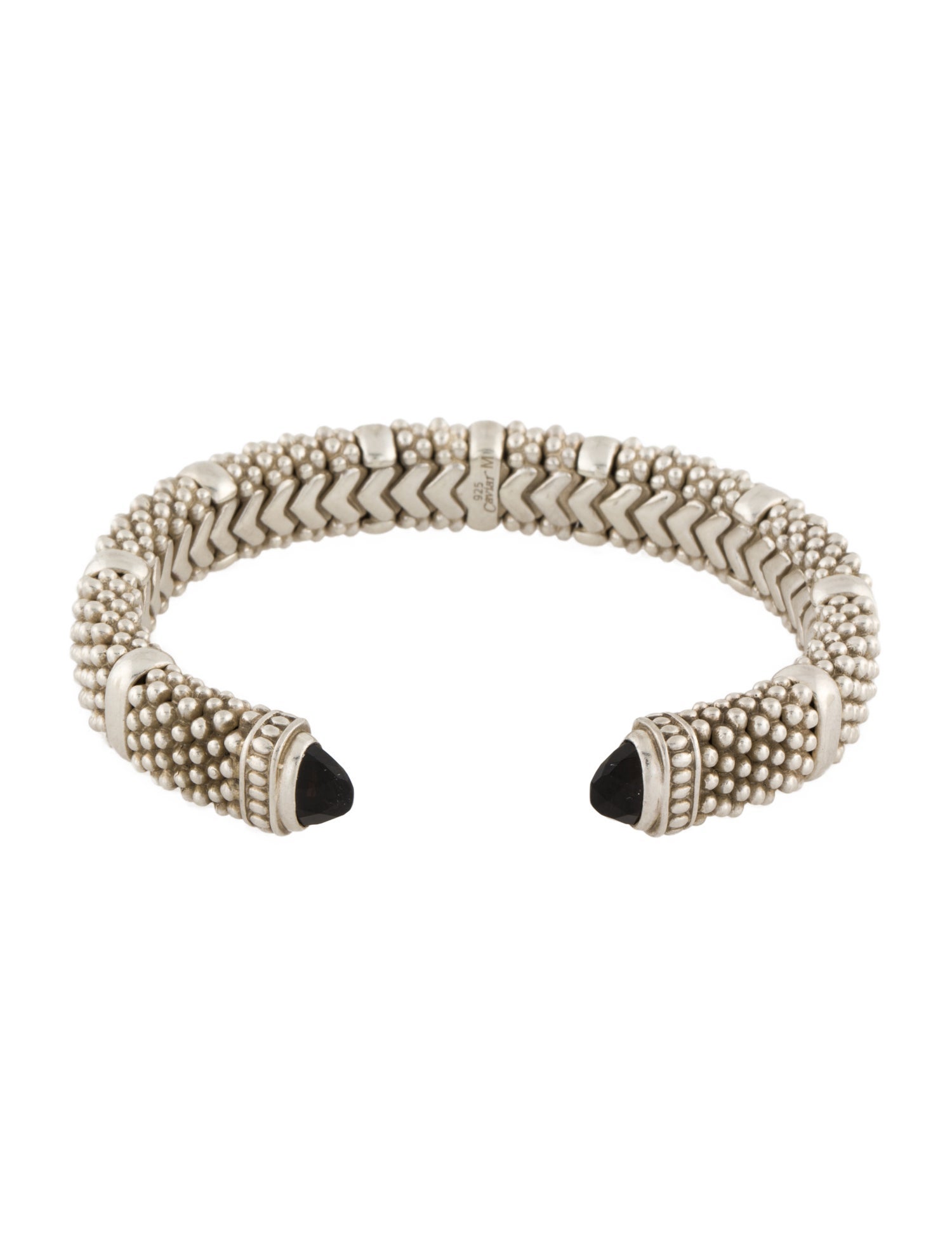 Lagos Smoky Quartz Caviar Cuff Bracelet - Sterling Silver Cuff ...