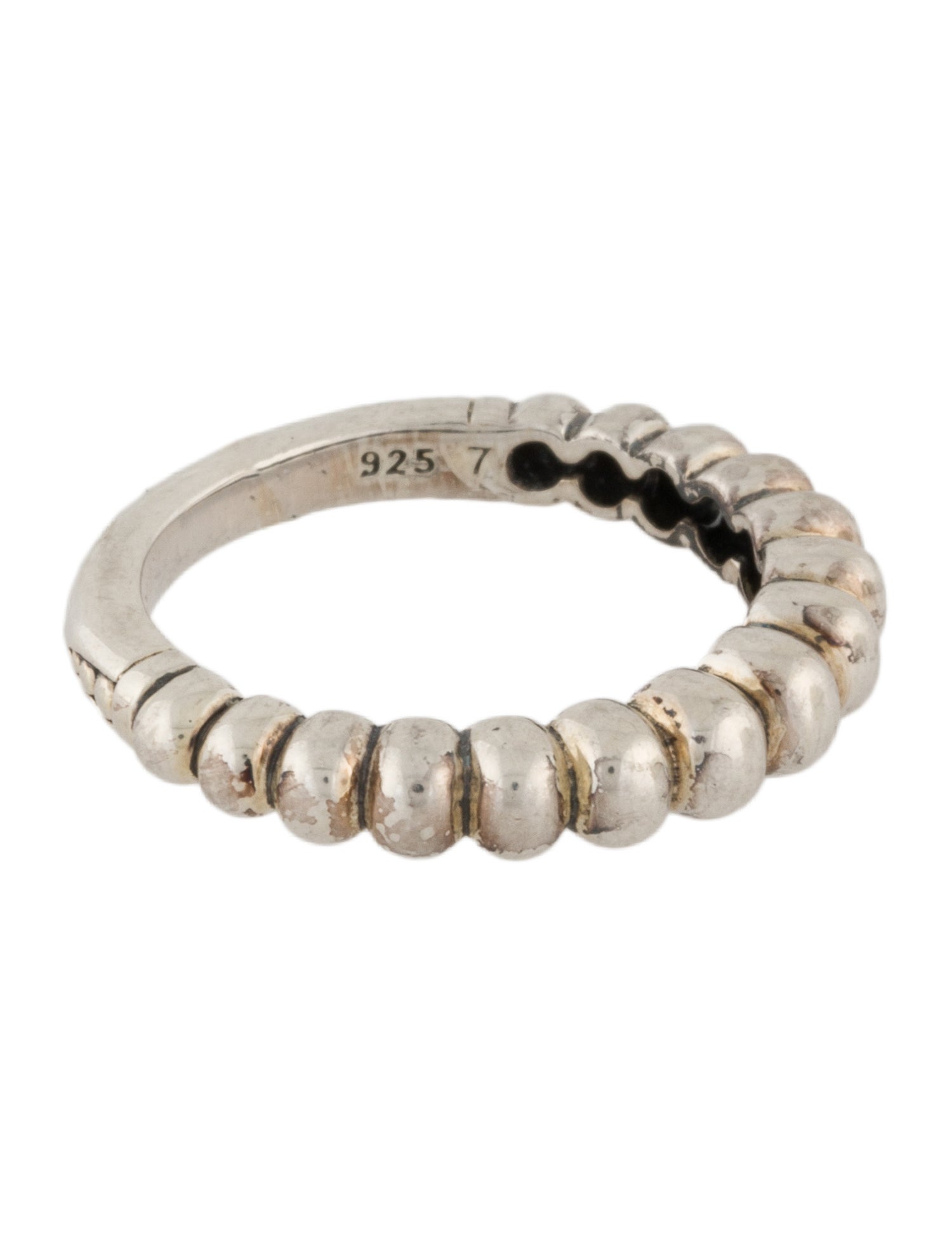 Lagos Beaded Stacking Ring - Sterling Silver Band, Rings - LAG40239 ...