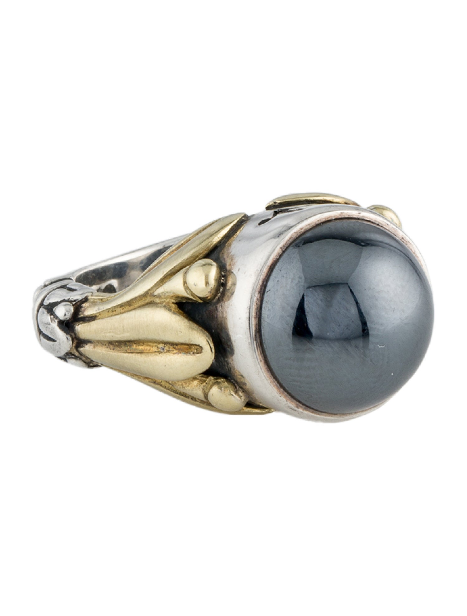 Lagos Hematite Cocktail Ring - 18K Yellow Gold Cocktail Ring, Rings - LAG40374 | The RealReal