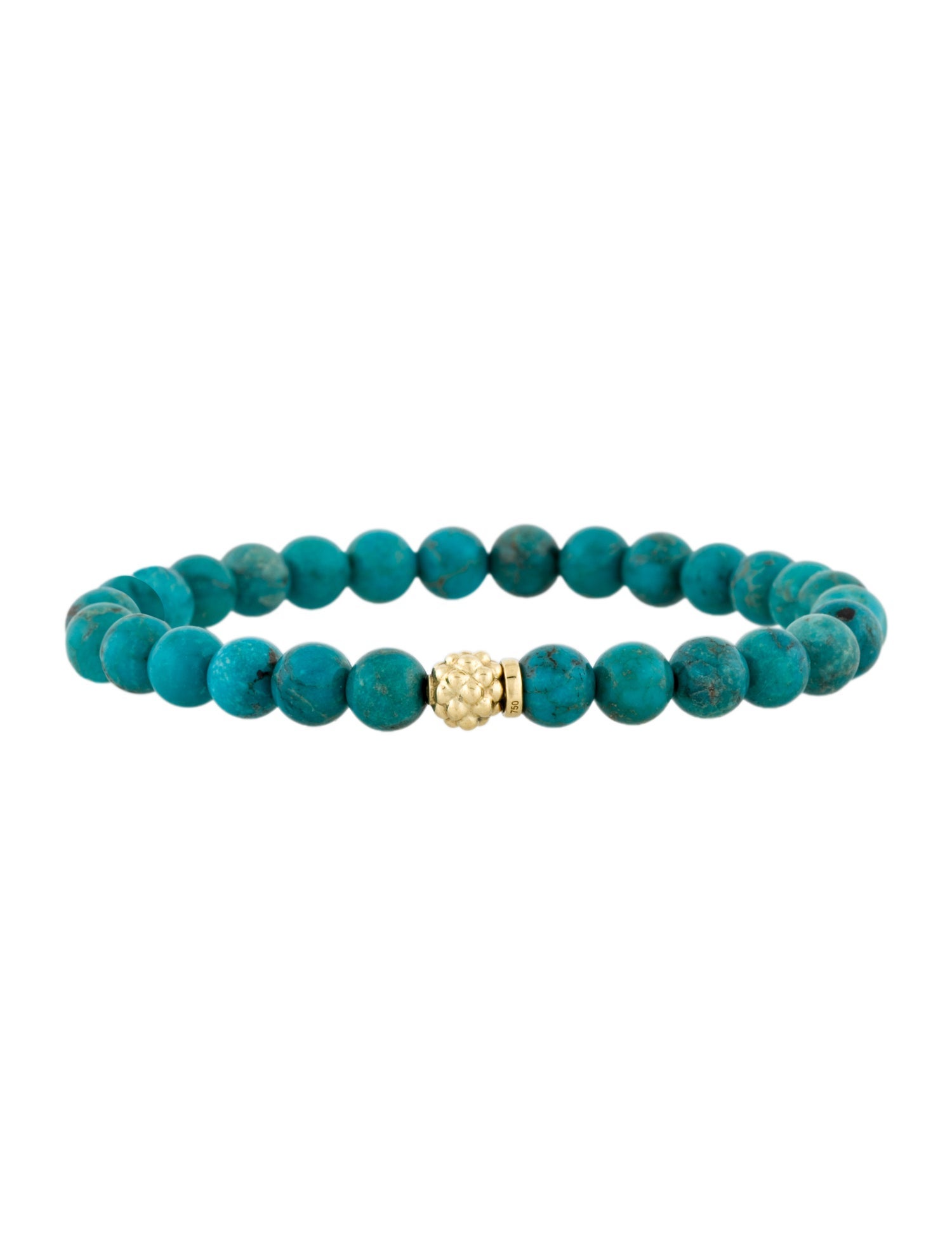 Lagos 18K Turquoise Bead Slip-On Bracelet - 18K Yellow Gold Bead ...