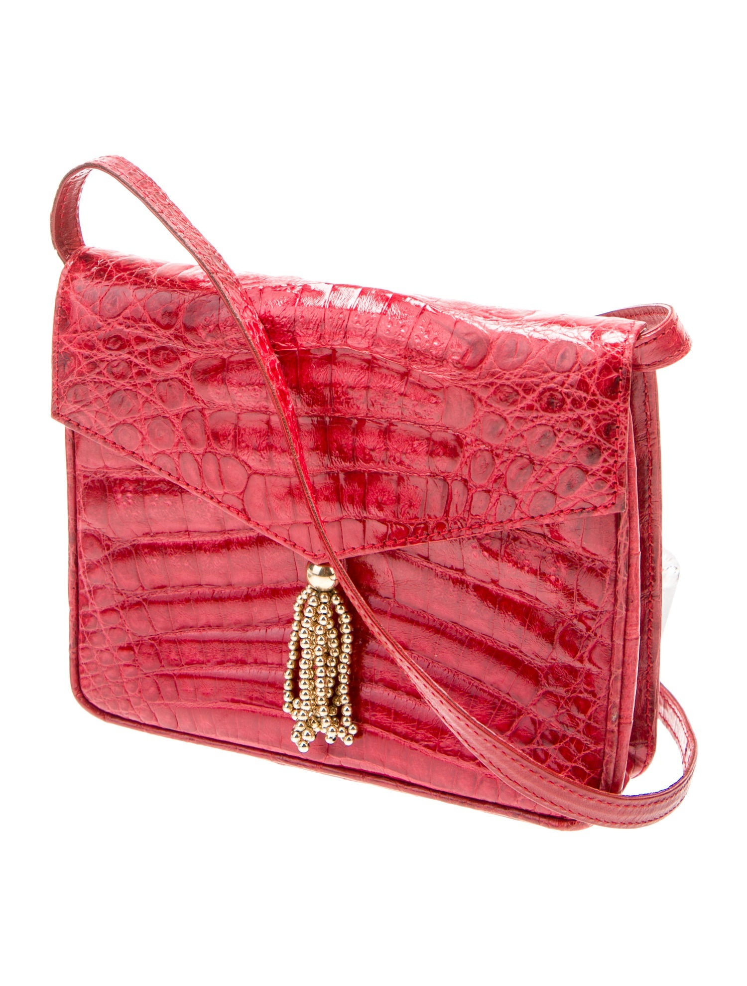 Nancy Gonzalez Crocodile Crossbody Bag - Red Crossbody Bags, Handbags ...