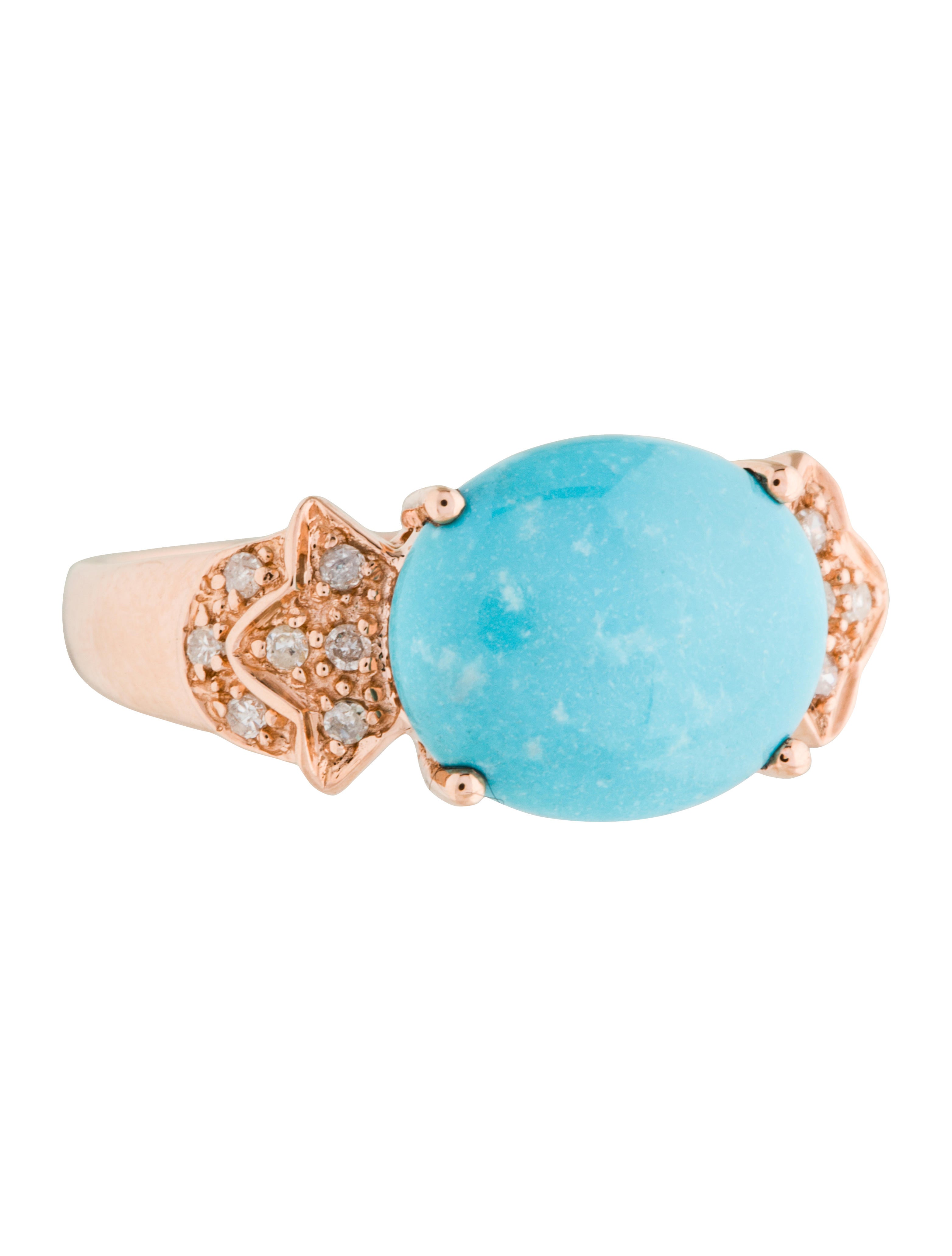 LALI Jewels 14K Turquoise & Diamond Cocktail Ring w/ Tags - Rings ...