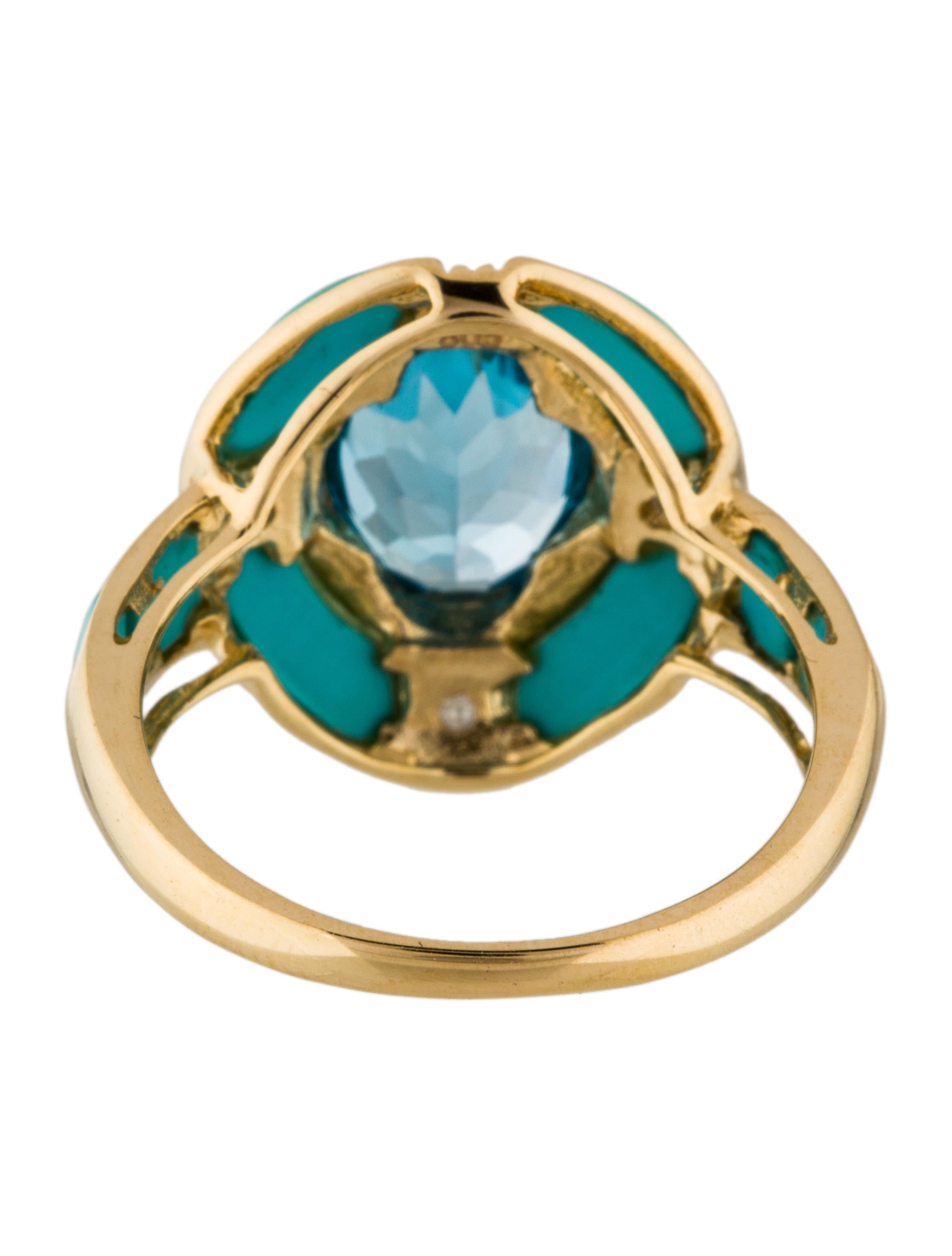 LALI Jewels 14K Topaz, Turquoise, & Diamond Ring - Rings - LALIJ20140 ...